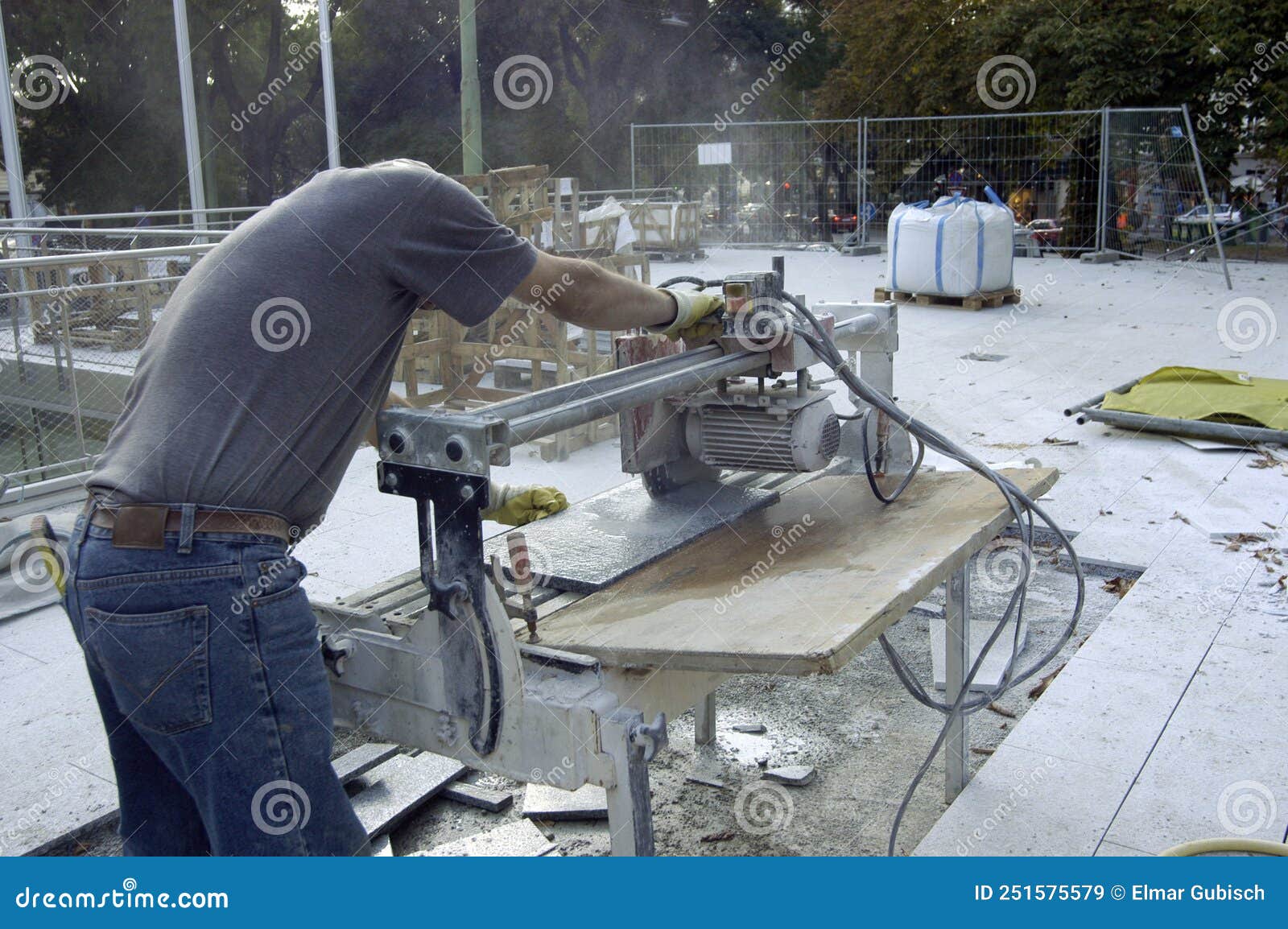 A Stonemason Working with Stone Stock Image - Image of employee ...