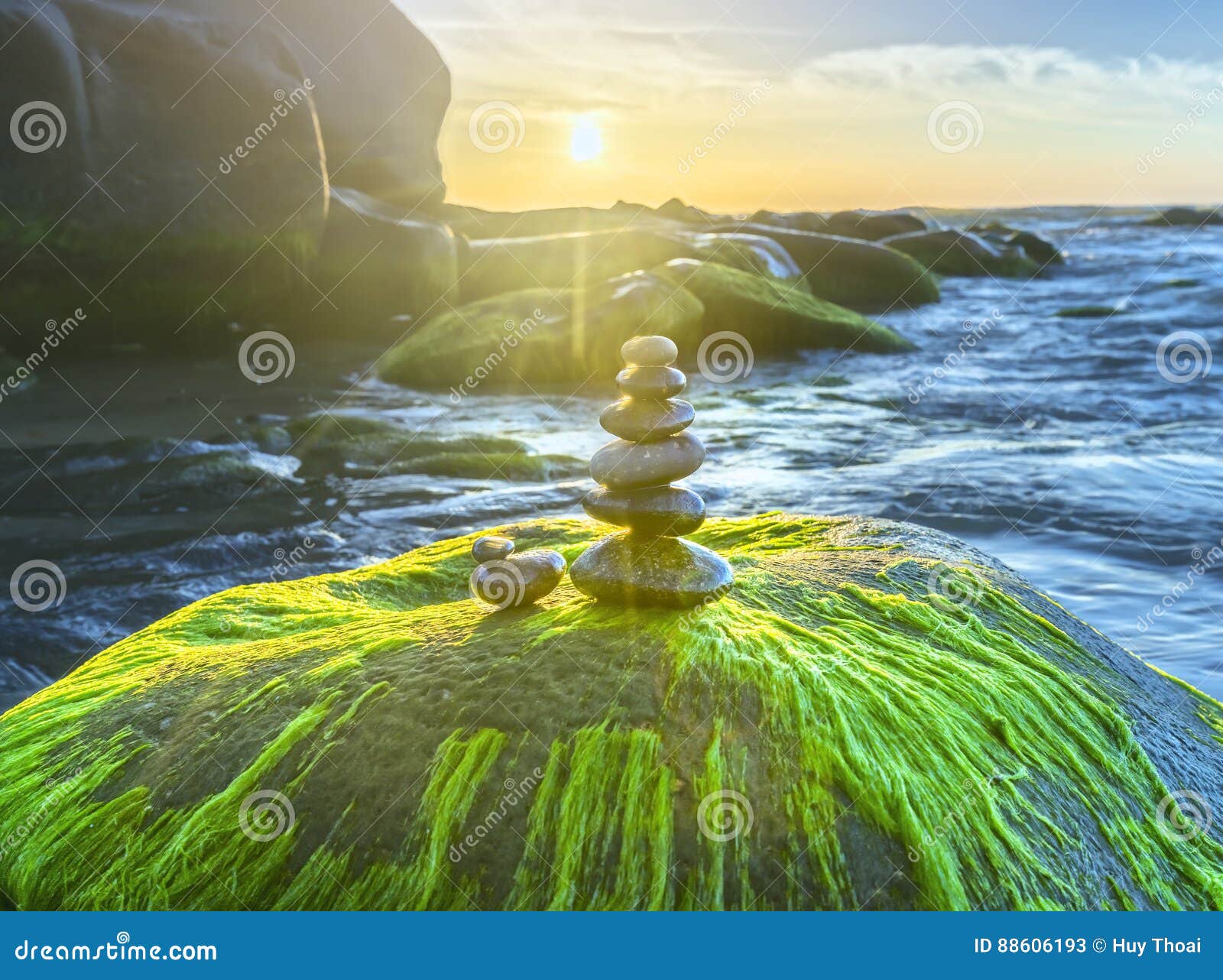 The Stones are Balanced on the Rocks Stock Image - Image of pattern ...
