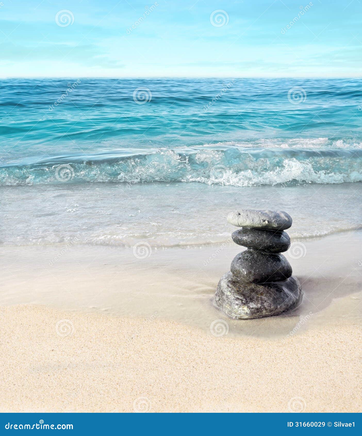 Stones on the beach stock image. Image of idyllic, blue - 31660029