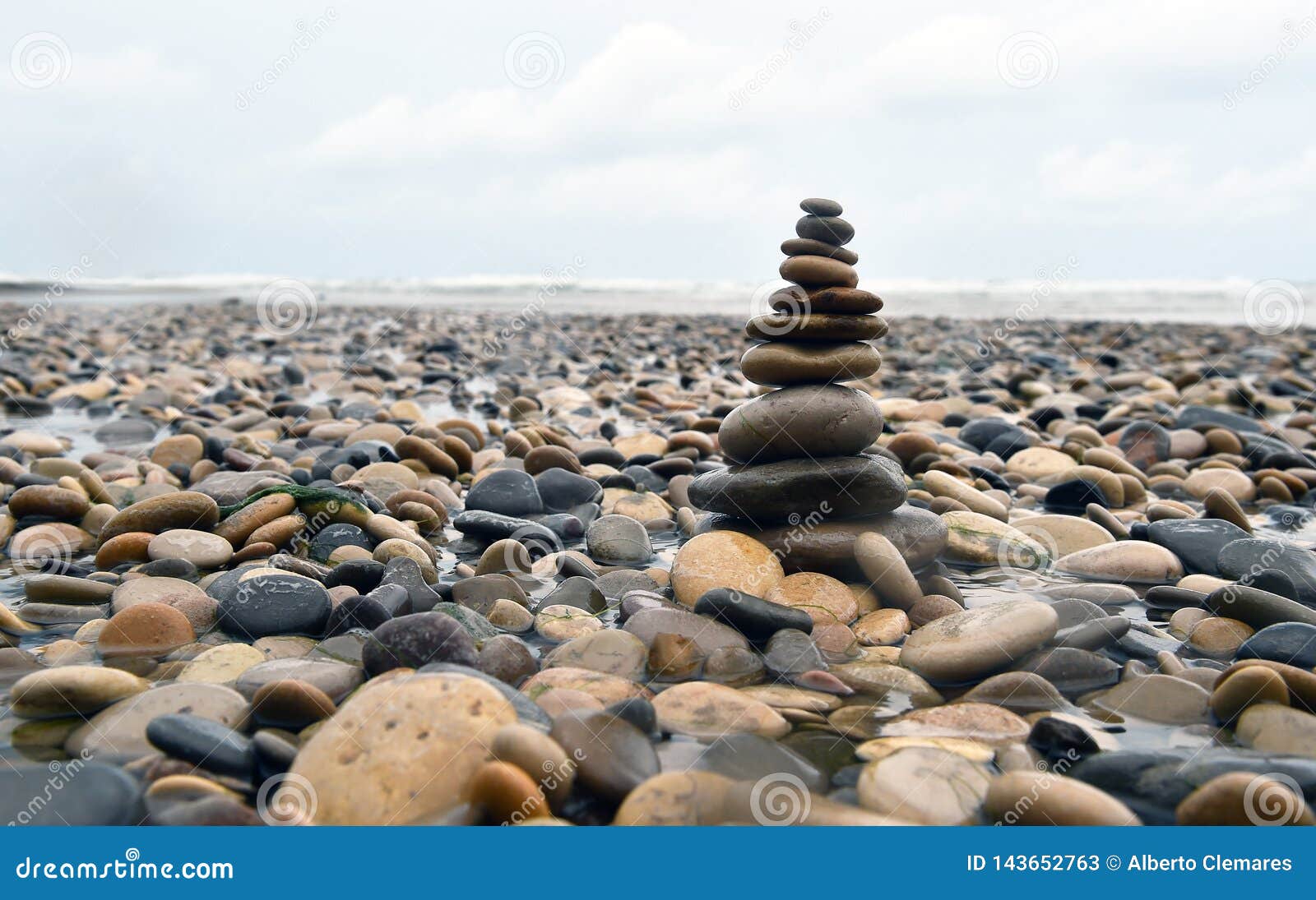 Stones in the beach stock image. Image of stack, spain - 143652763