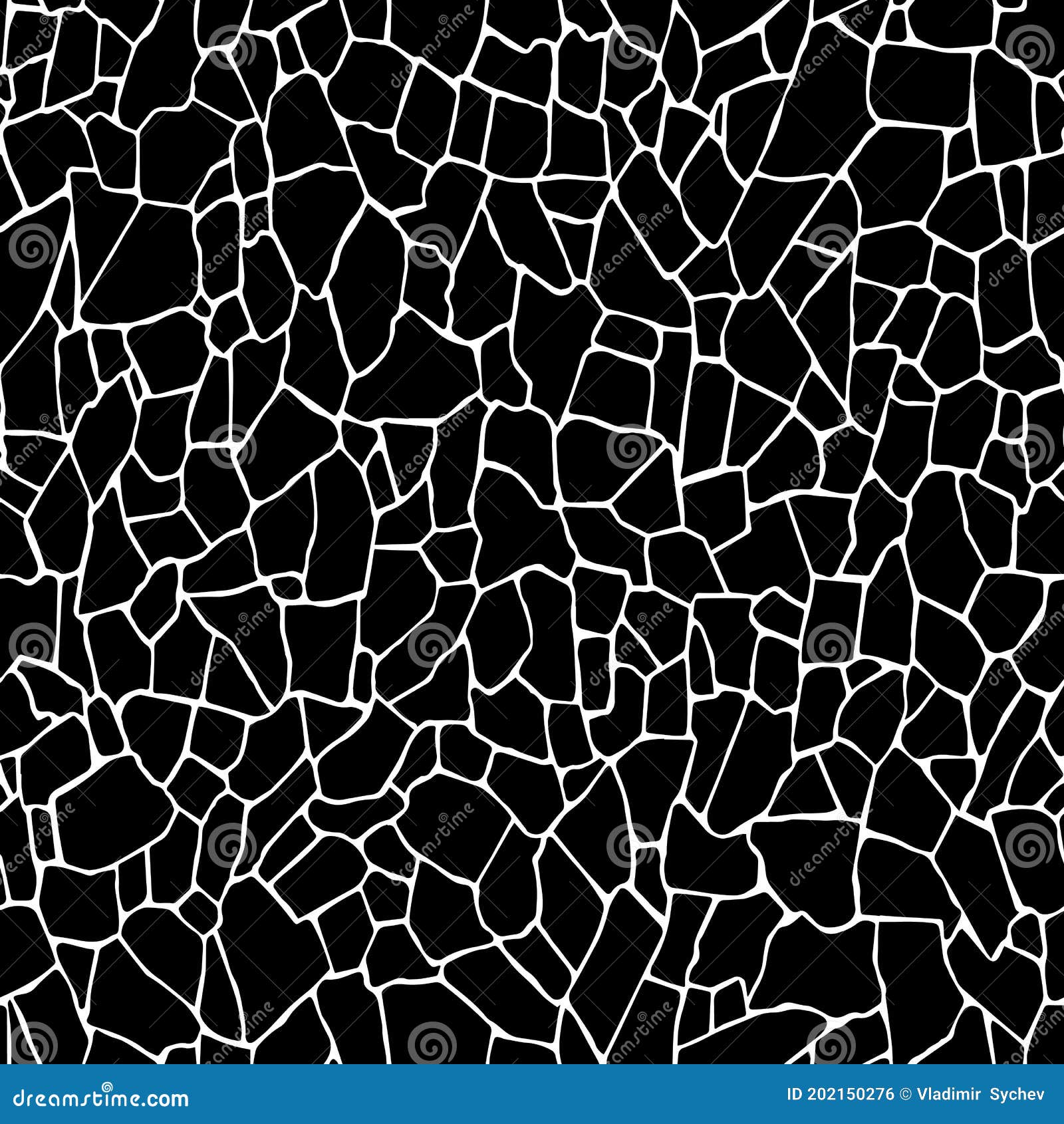 Stones Black and White Pattern. Vector Illustration Stock Vector ...