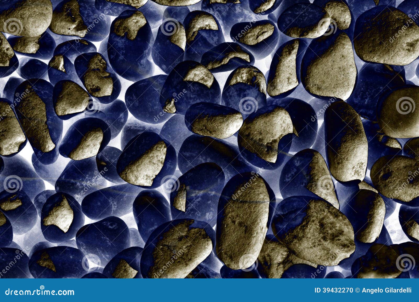 Stones in blue water stock photo. Image of material, pattern - 39432270