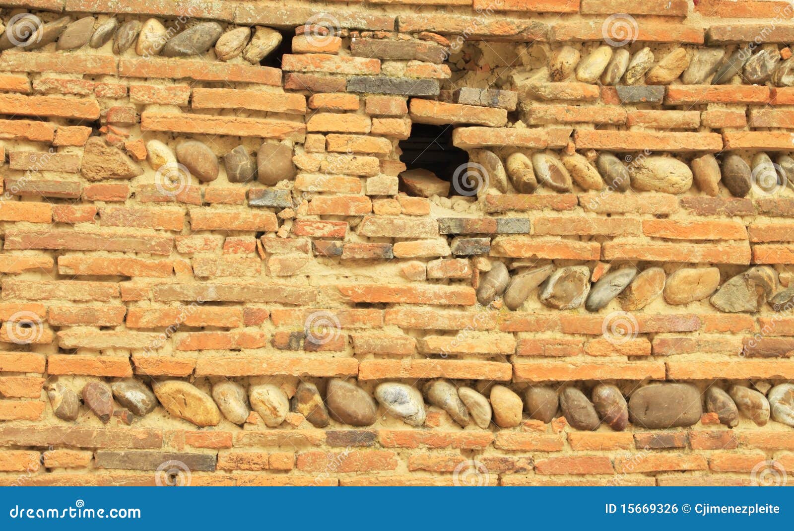 Stones and briks wall stock photo. Image of typical, popular - 15669326
