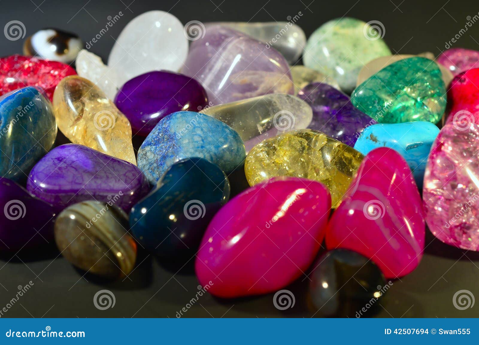 Stones, colored crystals. stock photo. Image of jasper - 42507694