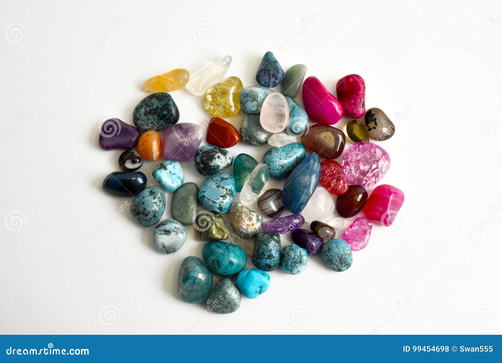 Stones, colored crystals. stock photo. Image of agate - 99454698