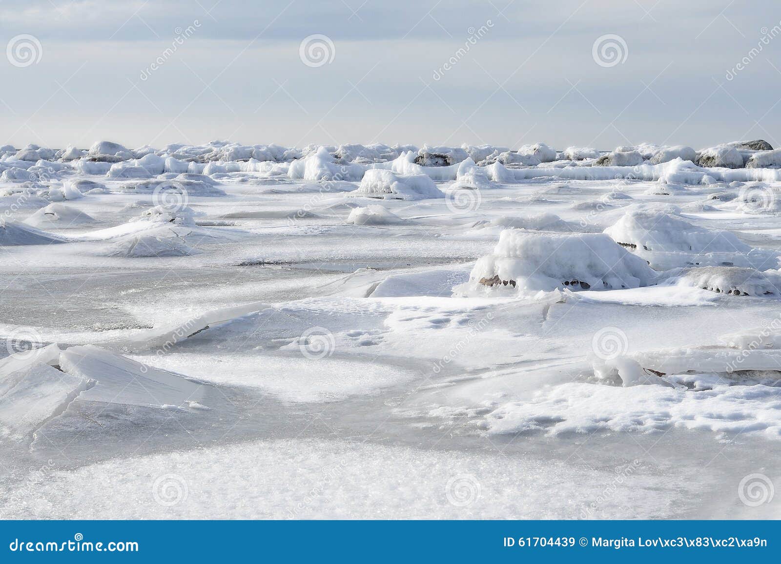 Stones Covered in Ice in the Ocean Stock Image - Image of ocean ...