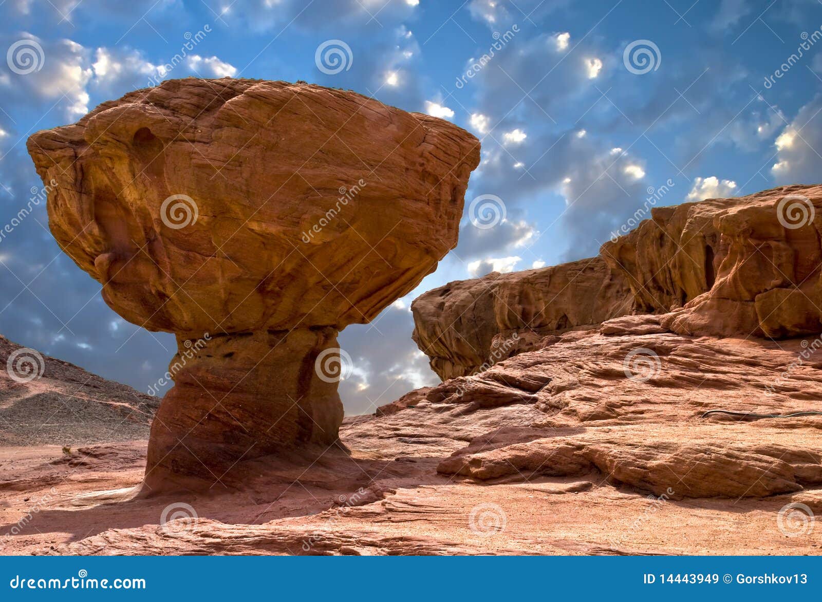 Stones of desert stock image. Image of sand, clouds, timna - 14443949