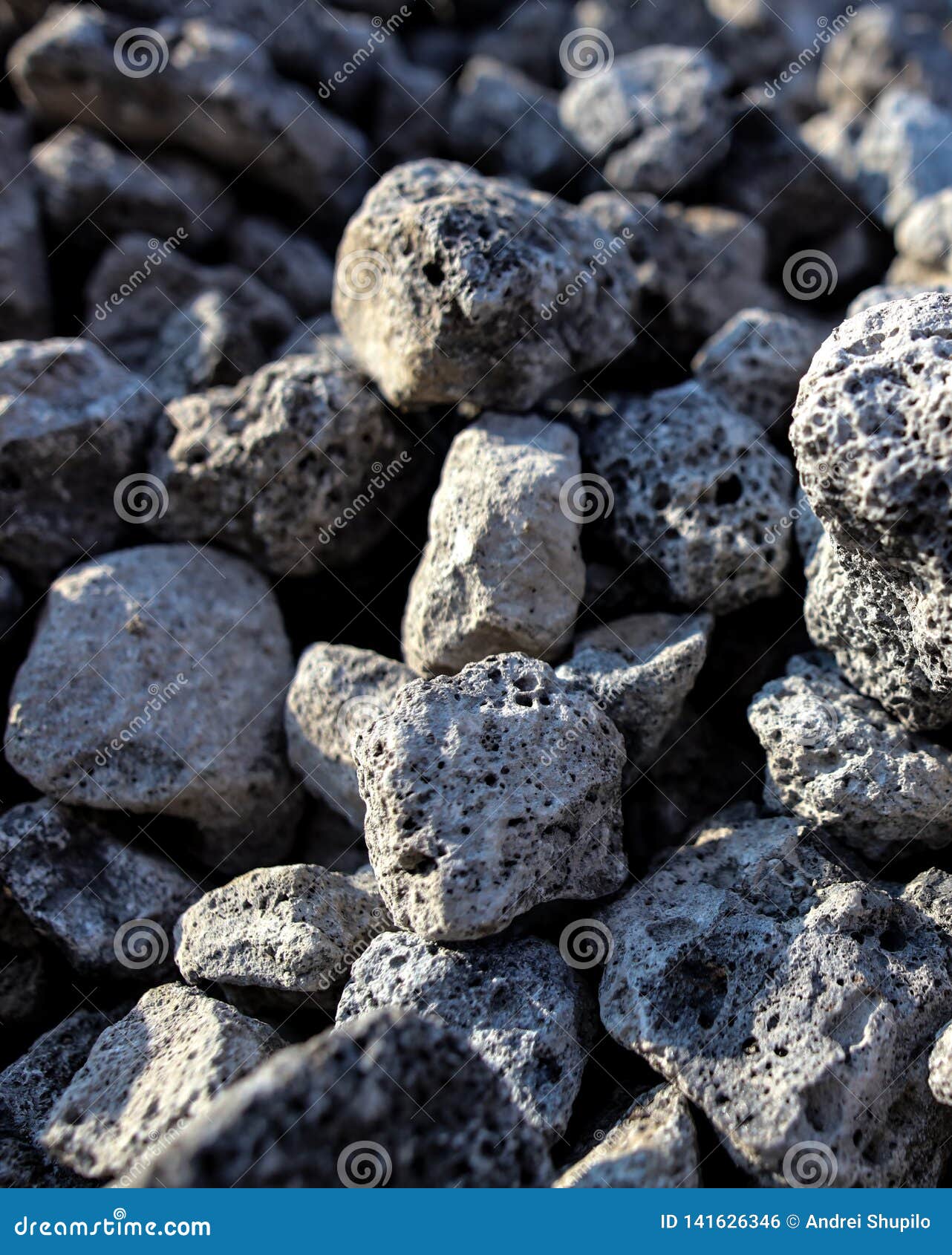 Stones on the Edge of the Asphalt Road Stock Photo - Image of design ...