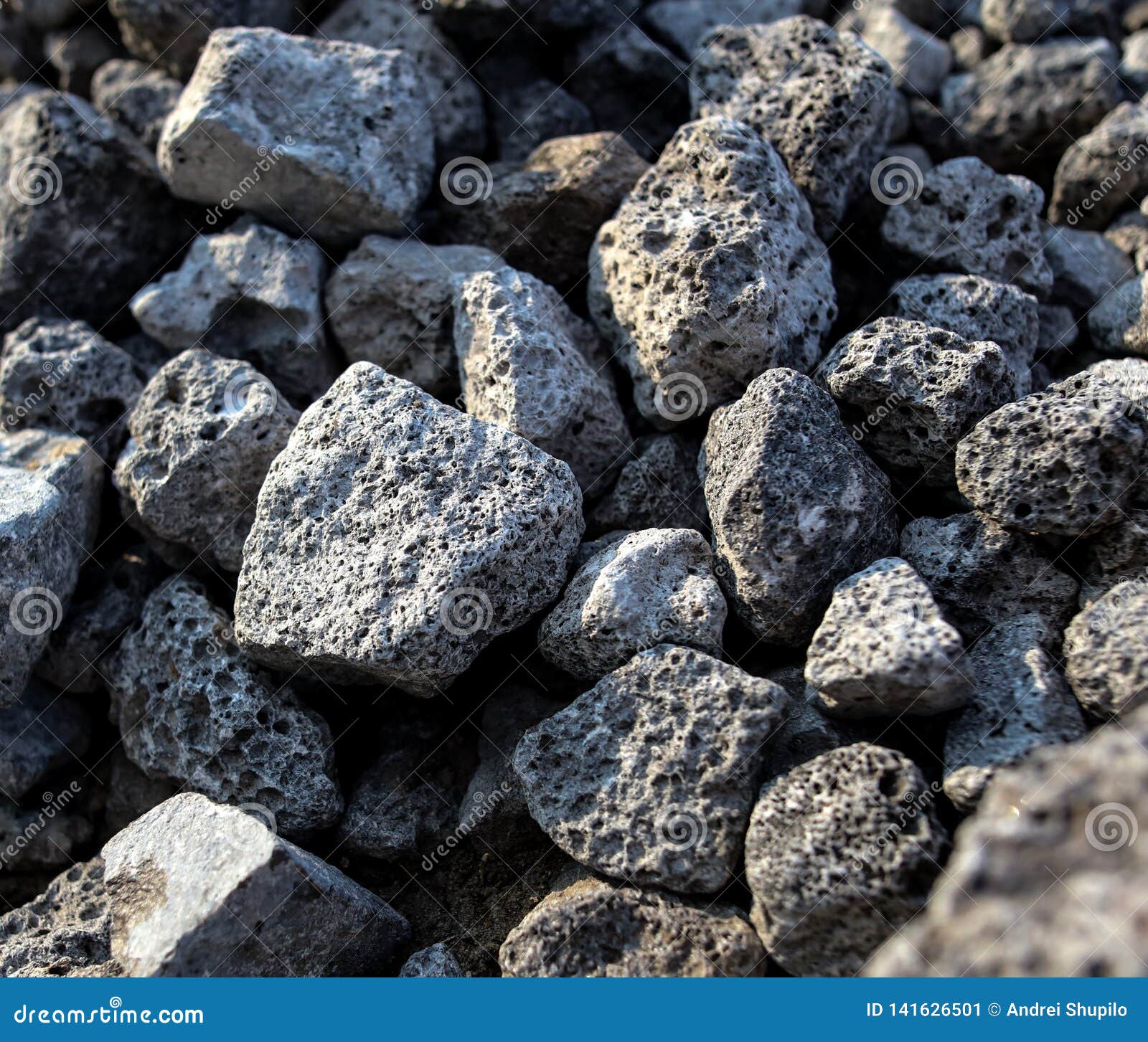 Stones on the Edge of the Asphalt Road Stock Image - Image of gray ...