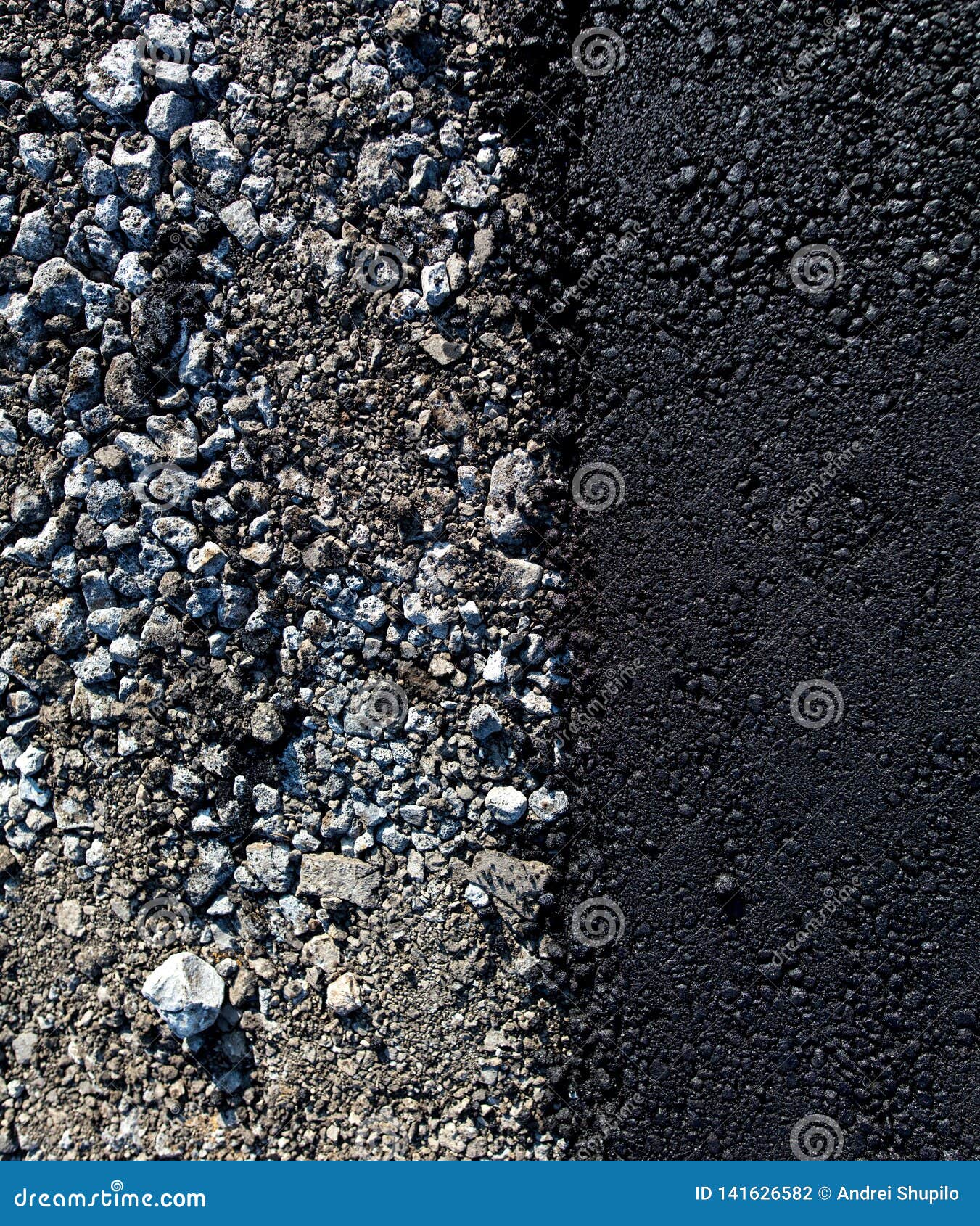 Stones on the Edge of the Asphalt Road Stock Photo - Image of roadway ...