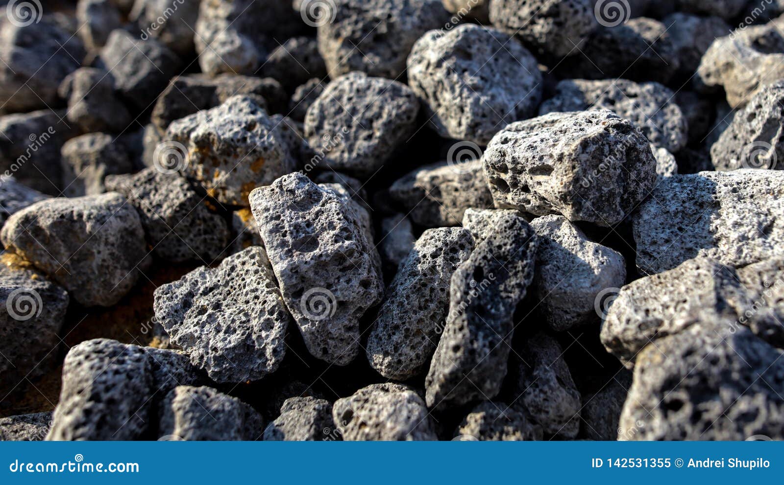 Stones on the Edge of the Asphalt Road Stock Image - Image of crushed ...