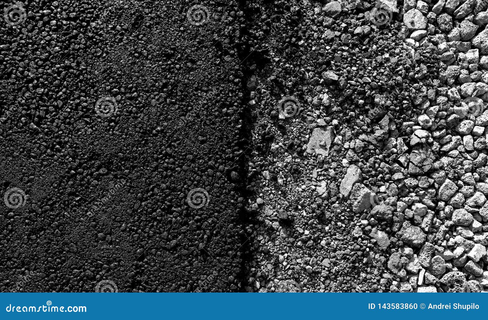 Stones on the Edge of the Asphalt Road Stock Photo - Image of surface ...