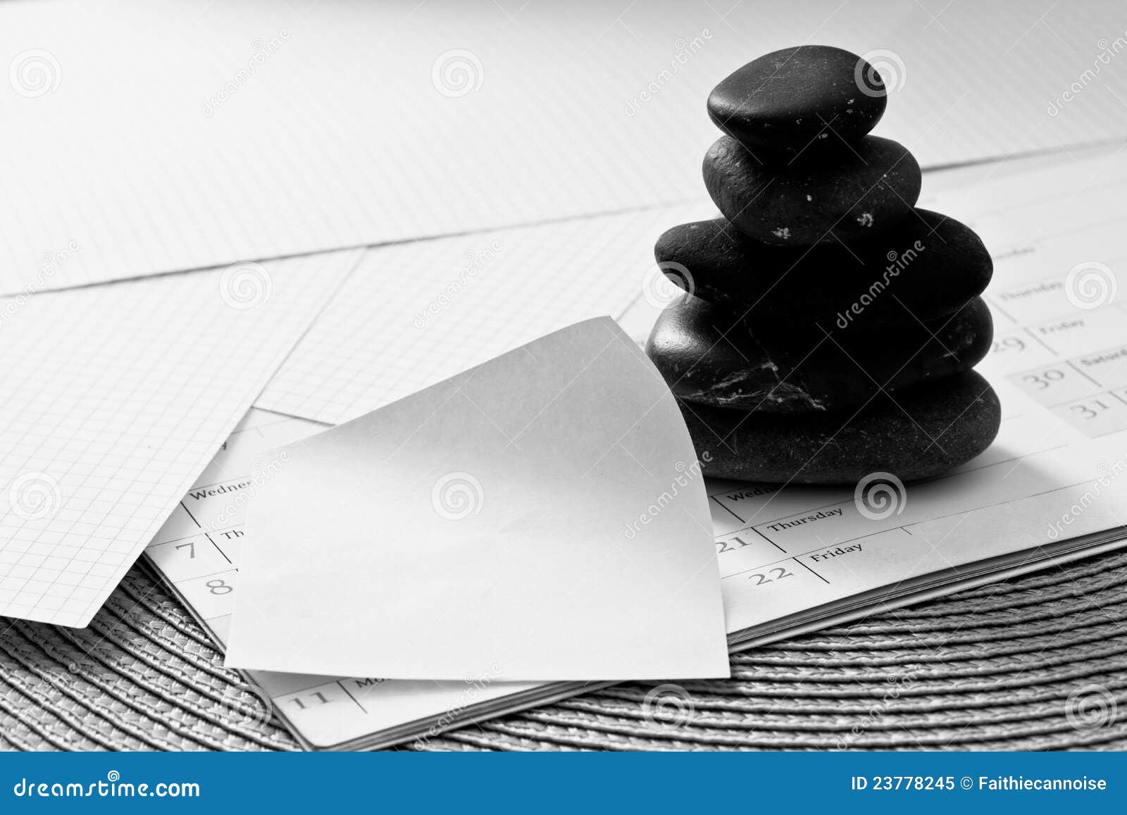 Stones & Empty Memo, Business Metaphor for Balance Stock Image - Image ...