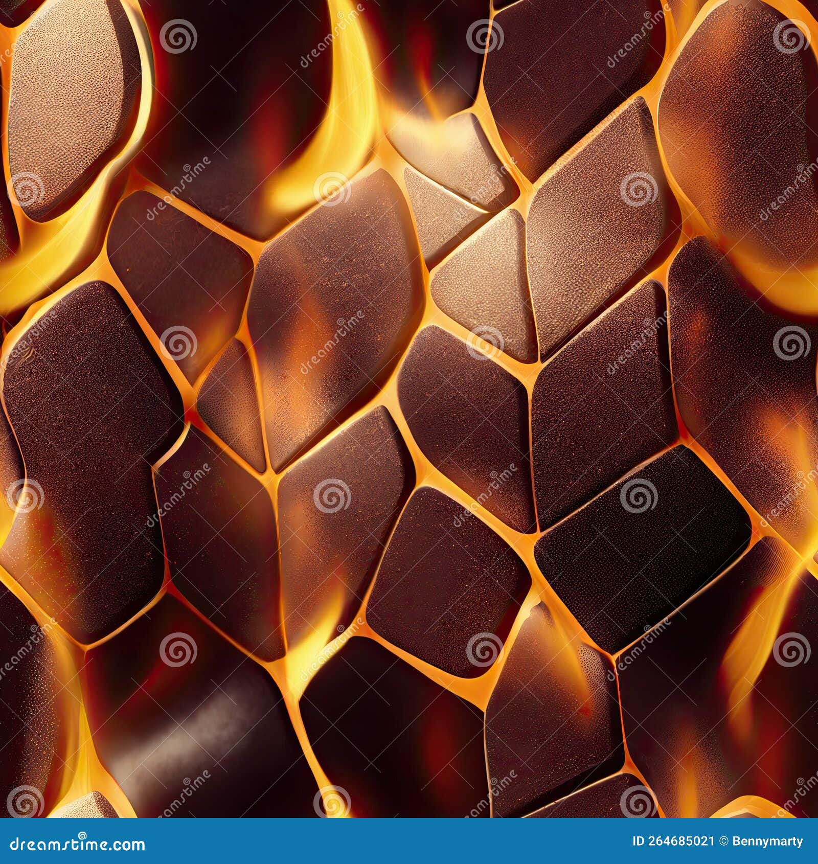 Stones of Fire and Lava Texture TILE Stock Illustration - Illustration ...