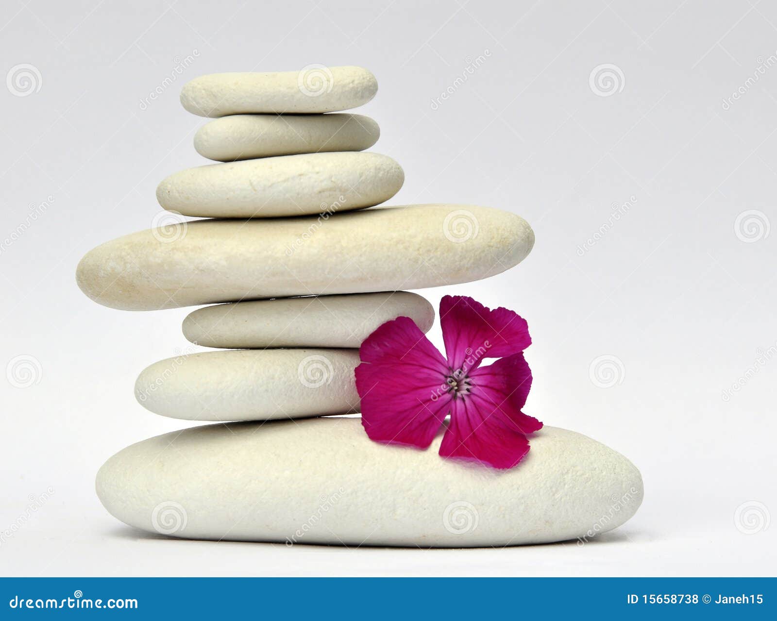 Stones and flower editorial stock photo. Image of material - 15658738