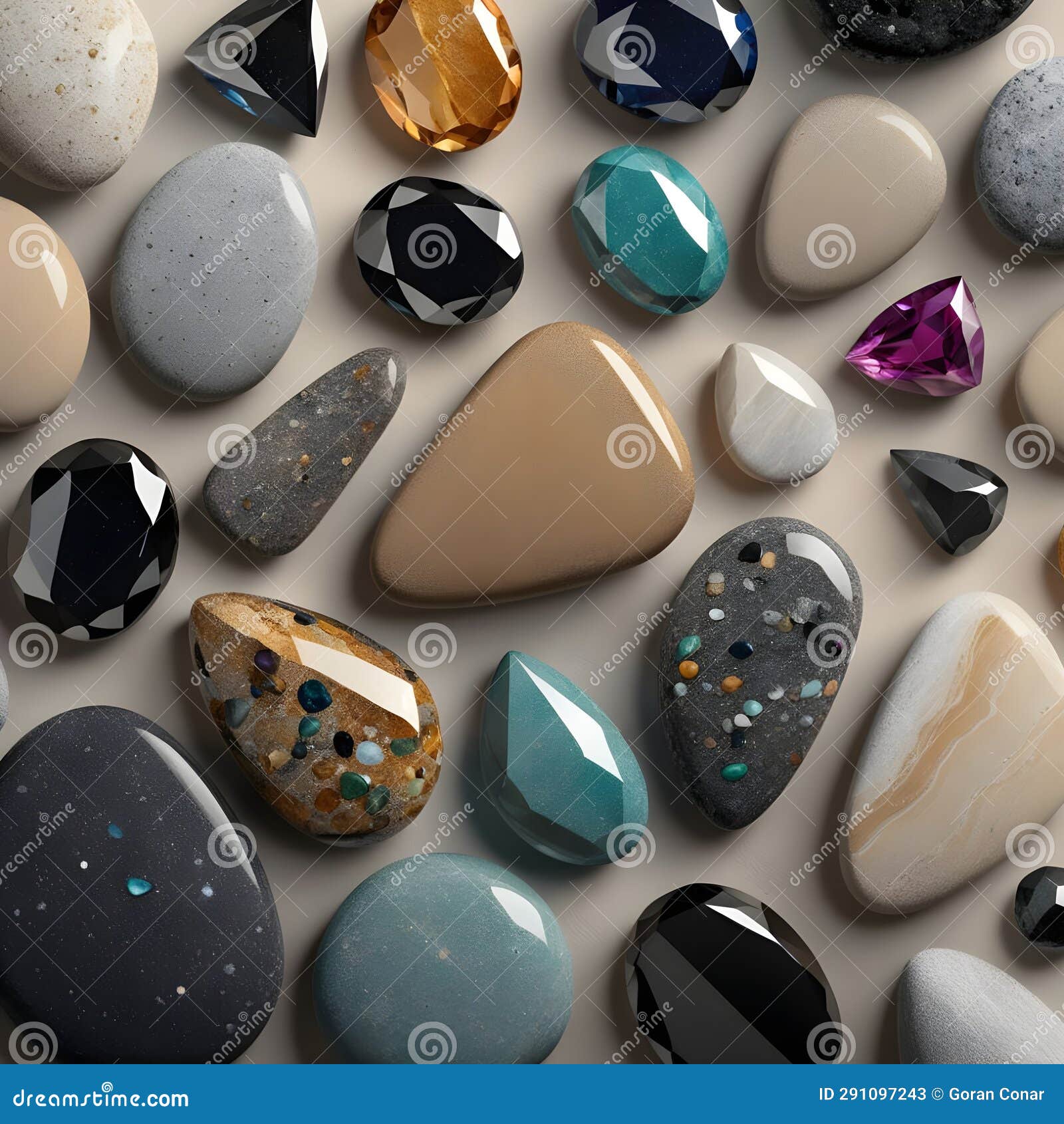 Stones and gemstones stock illustration. Illustration of lots - 291097243