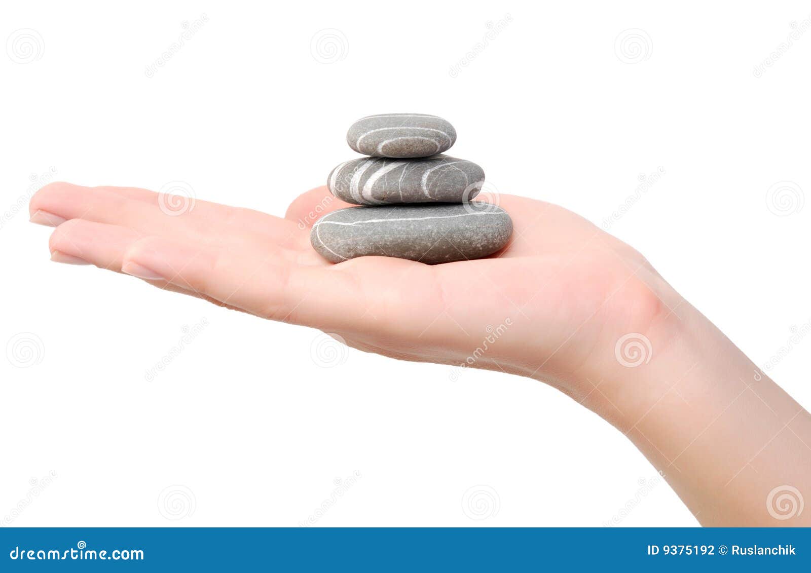 Stones on a hand stock photo. Image of peace, concentration - 9375192