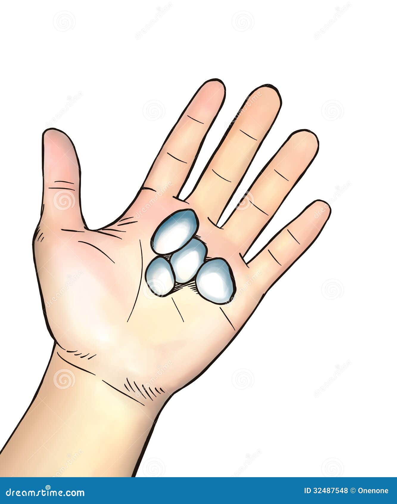 Stones in a hand stock illustration. Illustration of harmony - 32487548