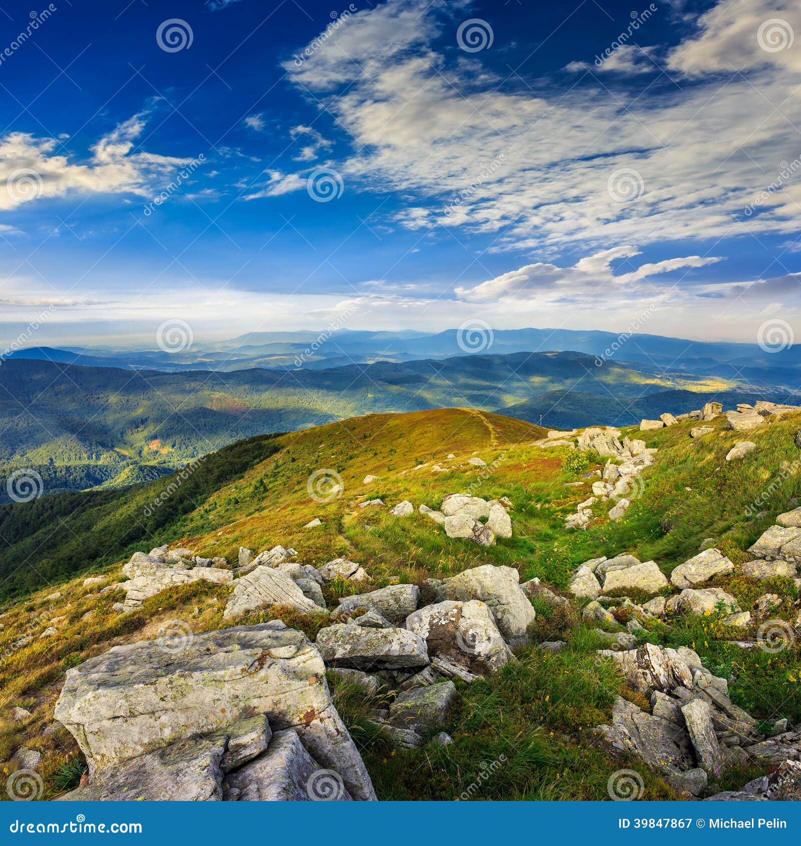 Stones on the hillside stock image. Image of rural, boulder - 39847867