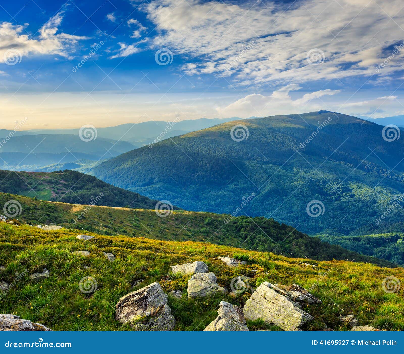 Stones on the hillside stock image. Image of hill, outdoor - 41695927