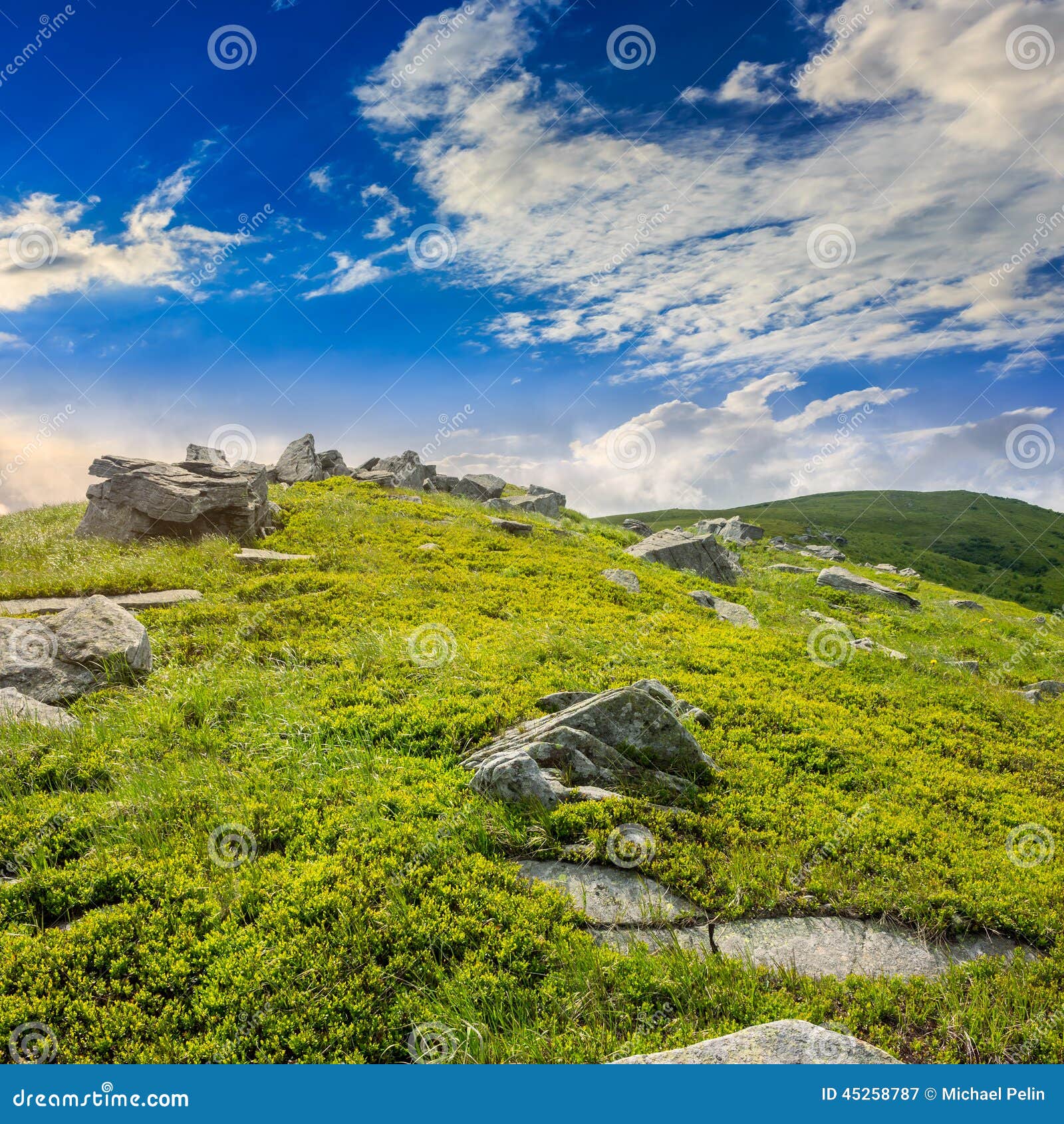 Stones on the hillside stock image. Image of environment - 45258787