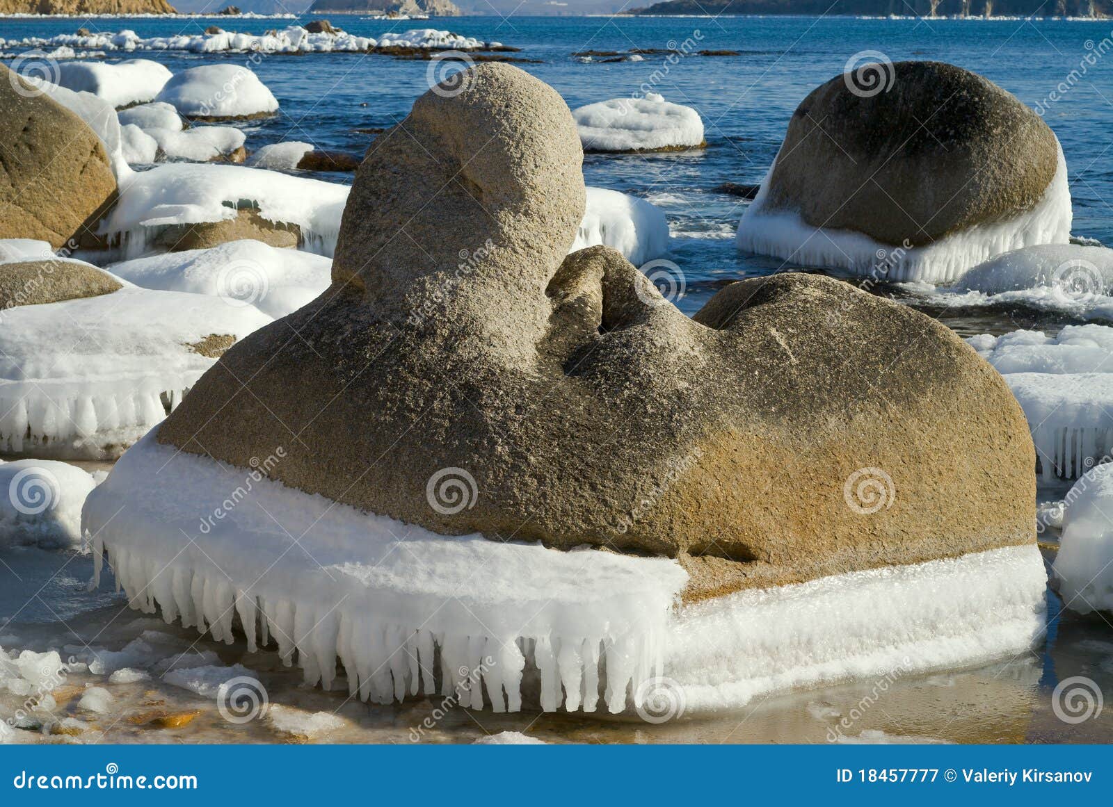 Stones and ice 1 stock image. Image of landscape, scene - 18457777