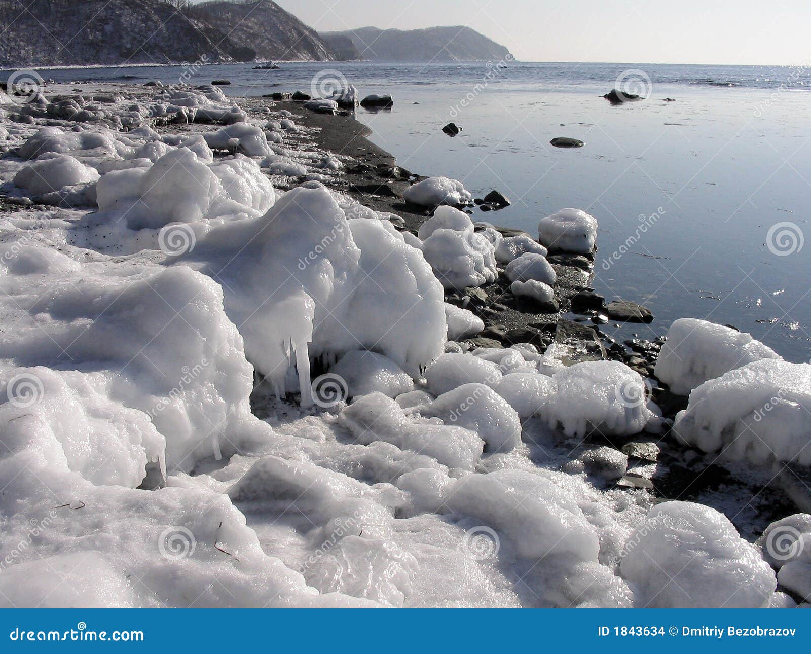 Stones and ice stock photo. Image of beauty, autumn, clear - 1843634