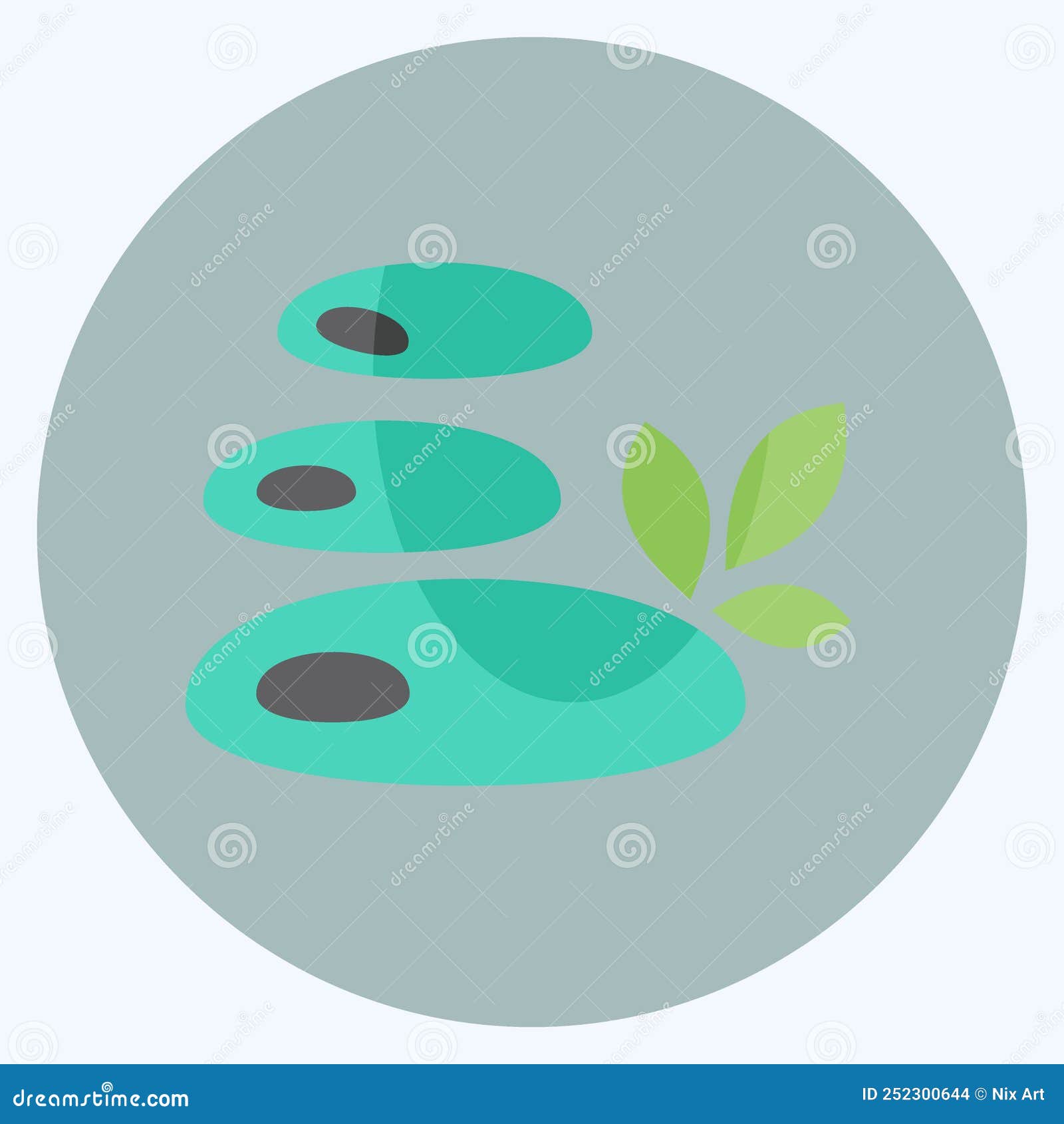Stones Icon in Trendy Flat Style Isolated on Soft Blue Background Stock ...