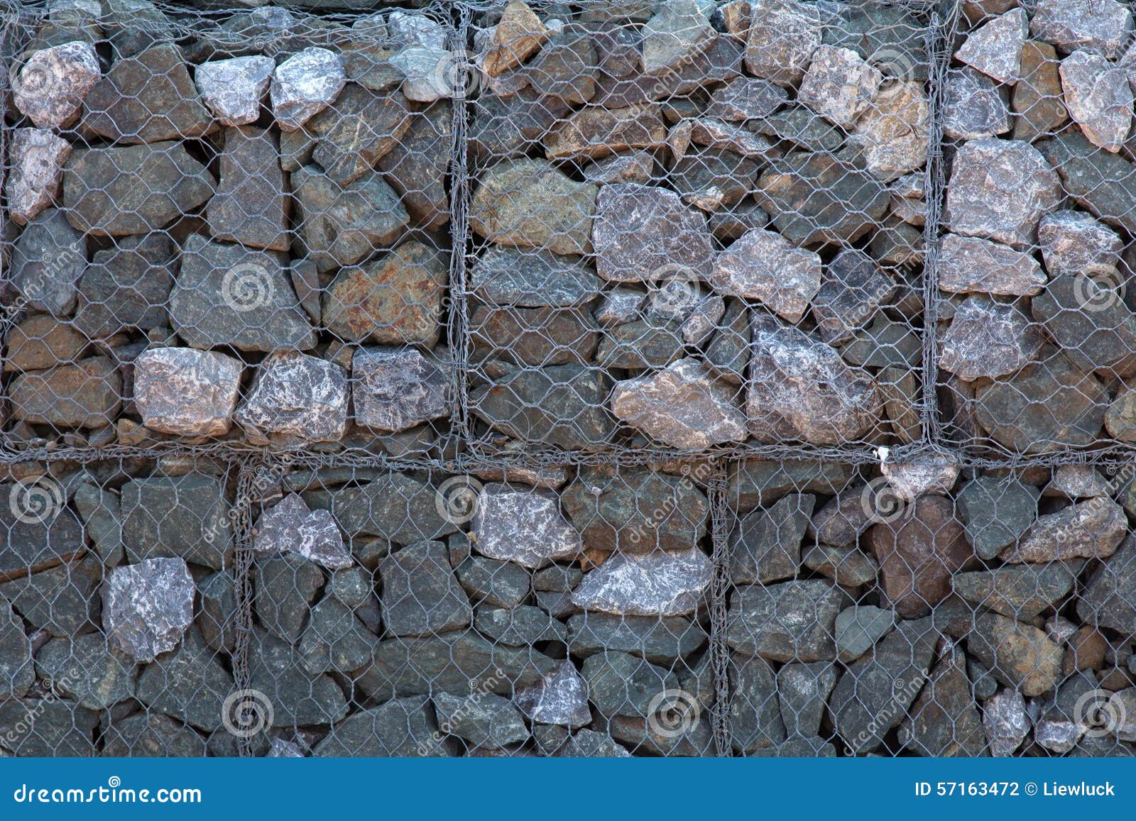 Stones in iron net stock photo. Image of texture, cage - 57163472