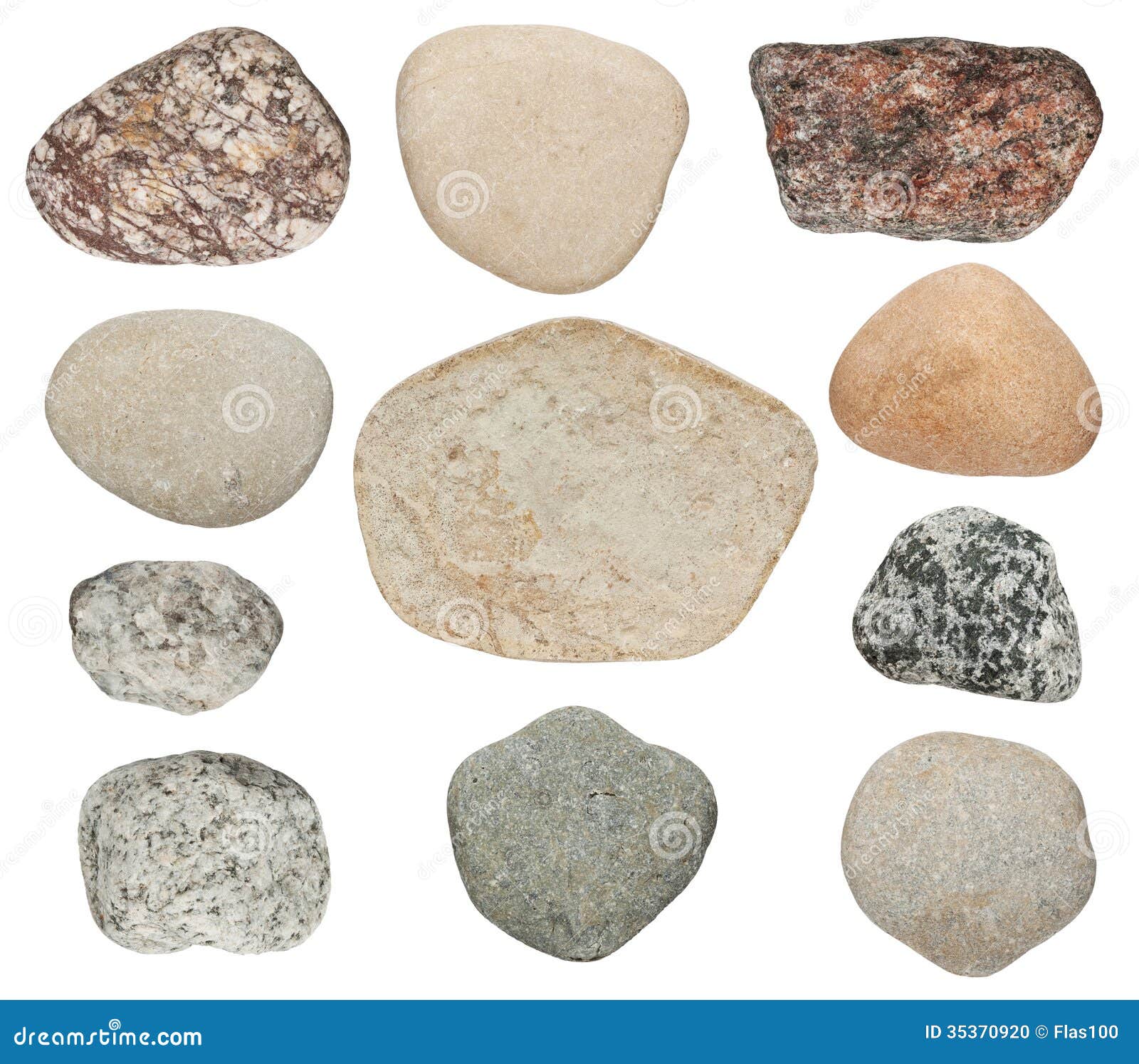 Stones are Isolated on a White Background Stock Photo - Image of park ...