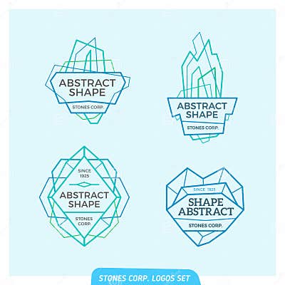 Stones label collection stock vector. Illustration of blue - 64828247