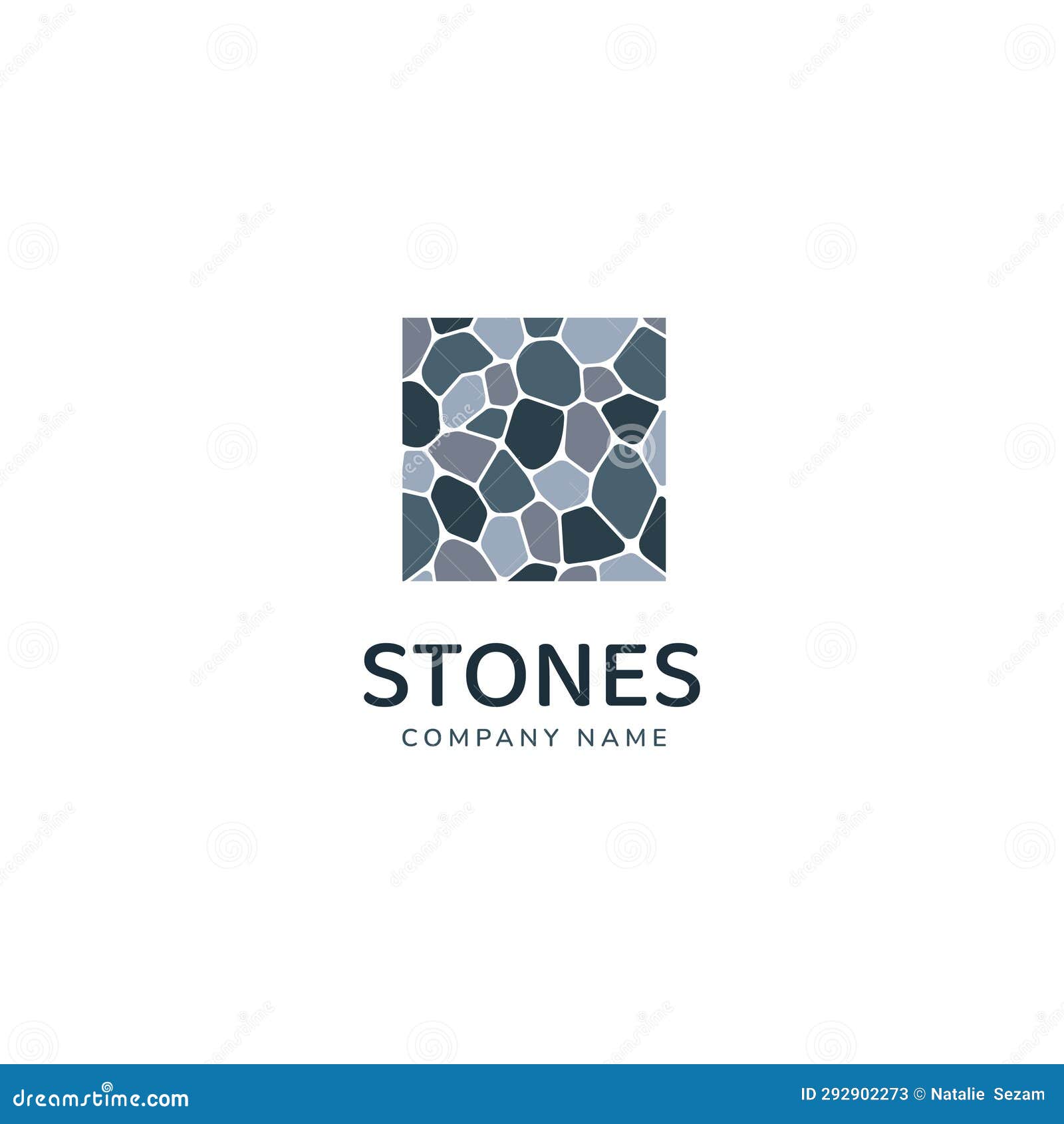 Stones Logo Template Vector Illustration. Cobblestone Logotype Concept ...