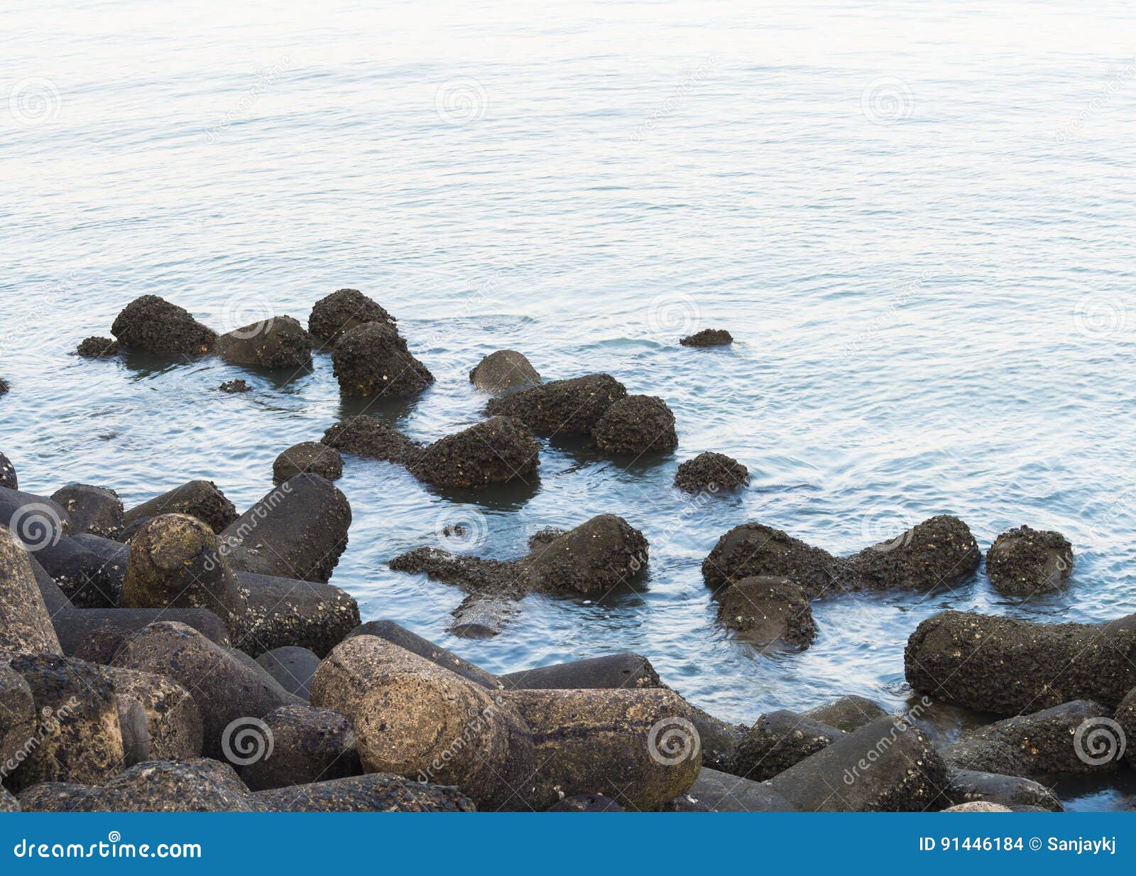 Stones at Marine Drive Beach Mumbai Stock Photo - Image of rise, space ...
