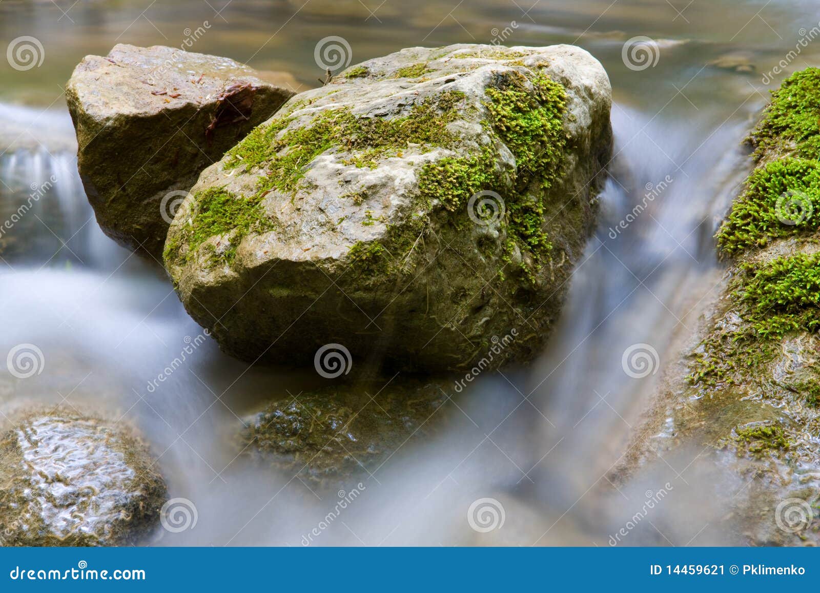 Stones in mountain stream stock image. Image of spring - 14459621