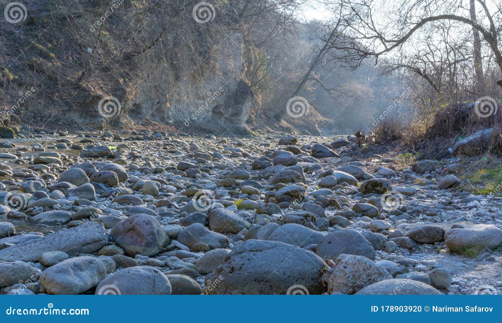 Stones Near the River in the Daytime Stock Photo - Image of grass ...