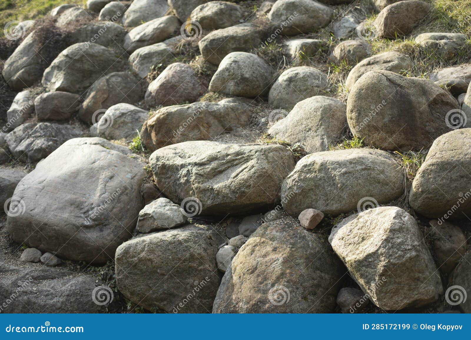 Stones in Park. Slide of Stones Stock Image - Image of streaming ...