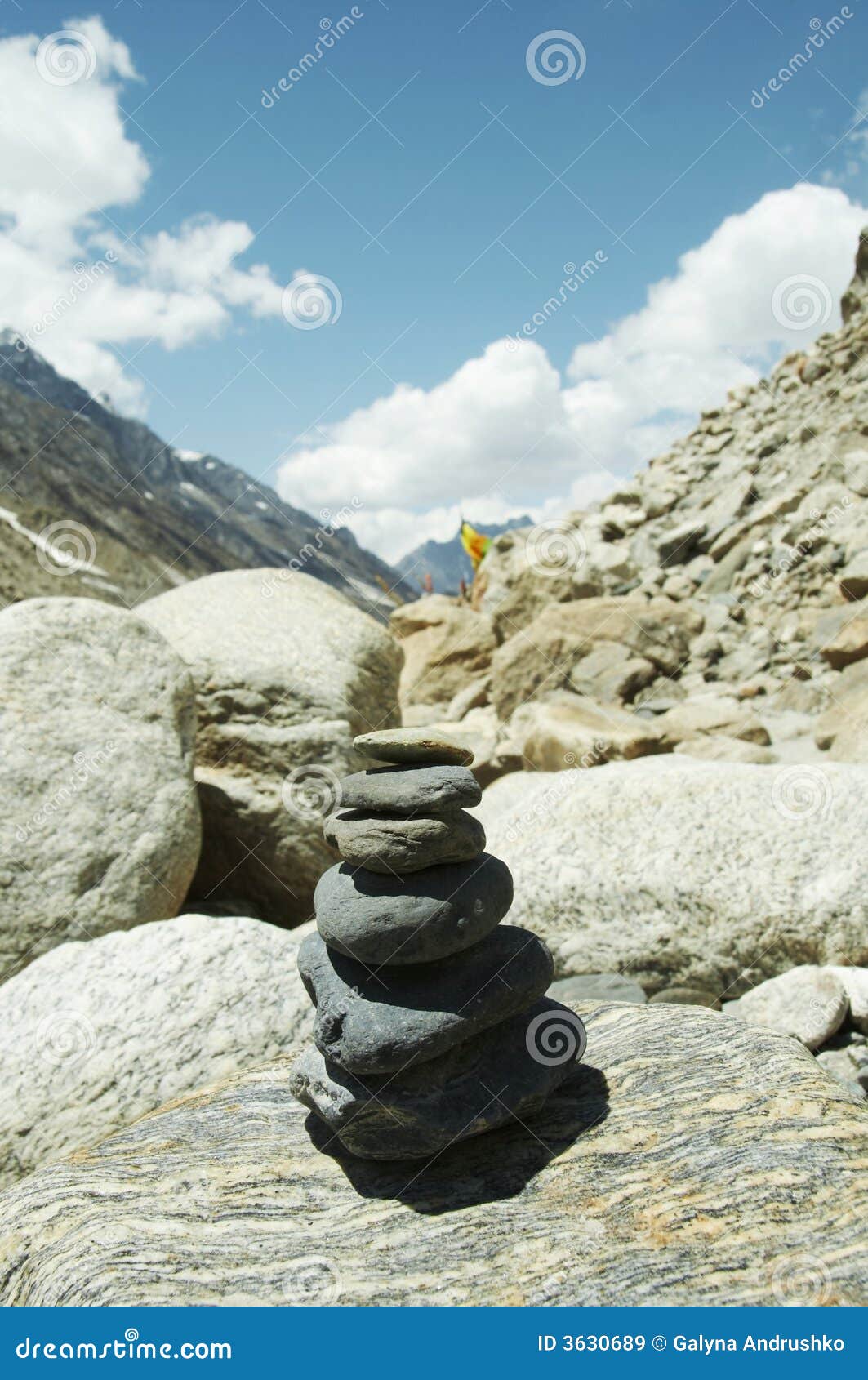 Stones on path in mountain stock image. Image of india - 3630689