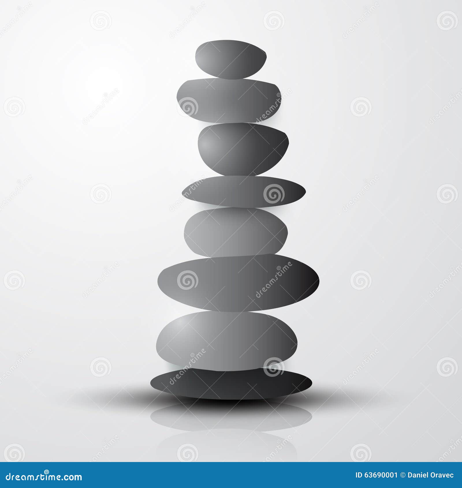 Stones Pebbles Balancing Vector Illustration. Stone Stacking Art ...