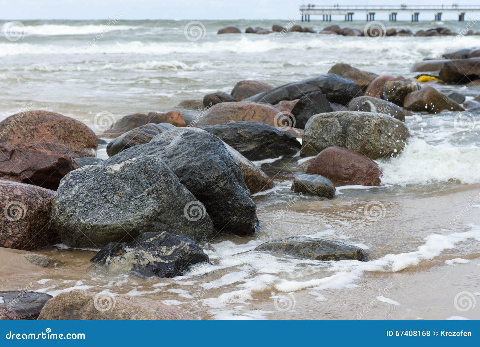 Stones in a raging sea stock photo. Image of summer, surf - 67408168