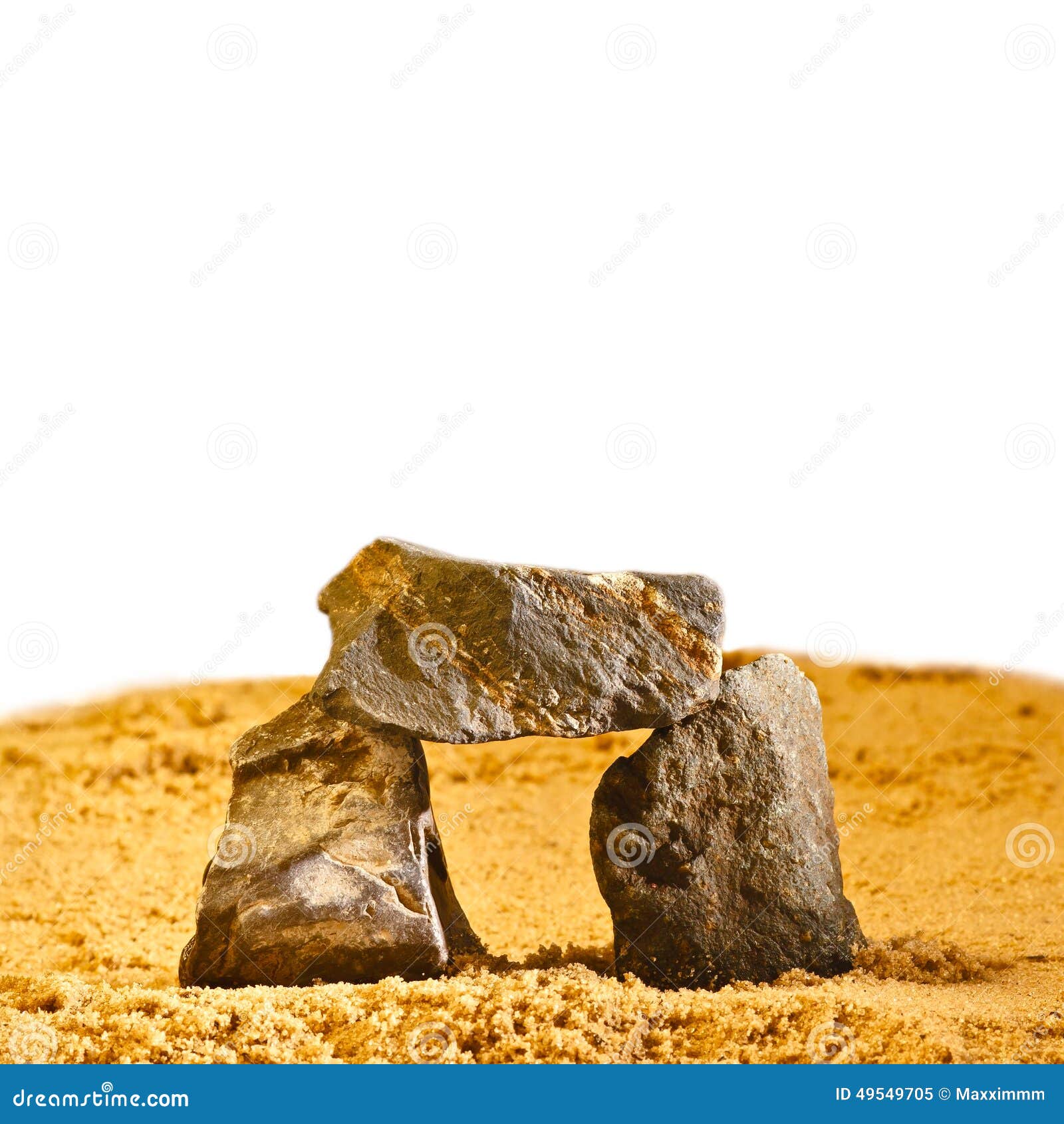 Stones Rock in the Desert Sand Texture Garden Stock Image - Image of ...