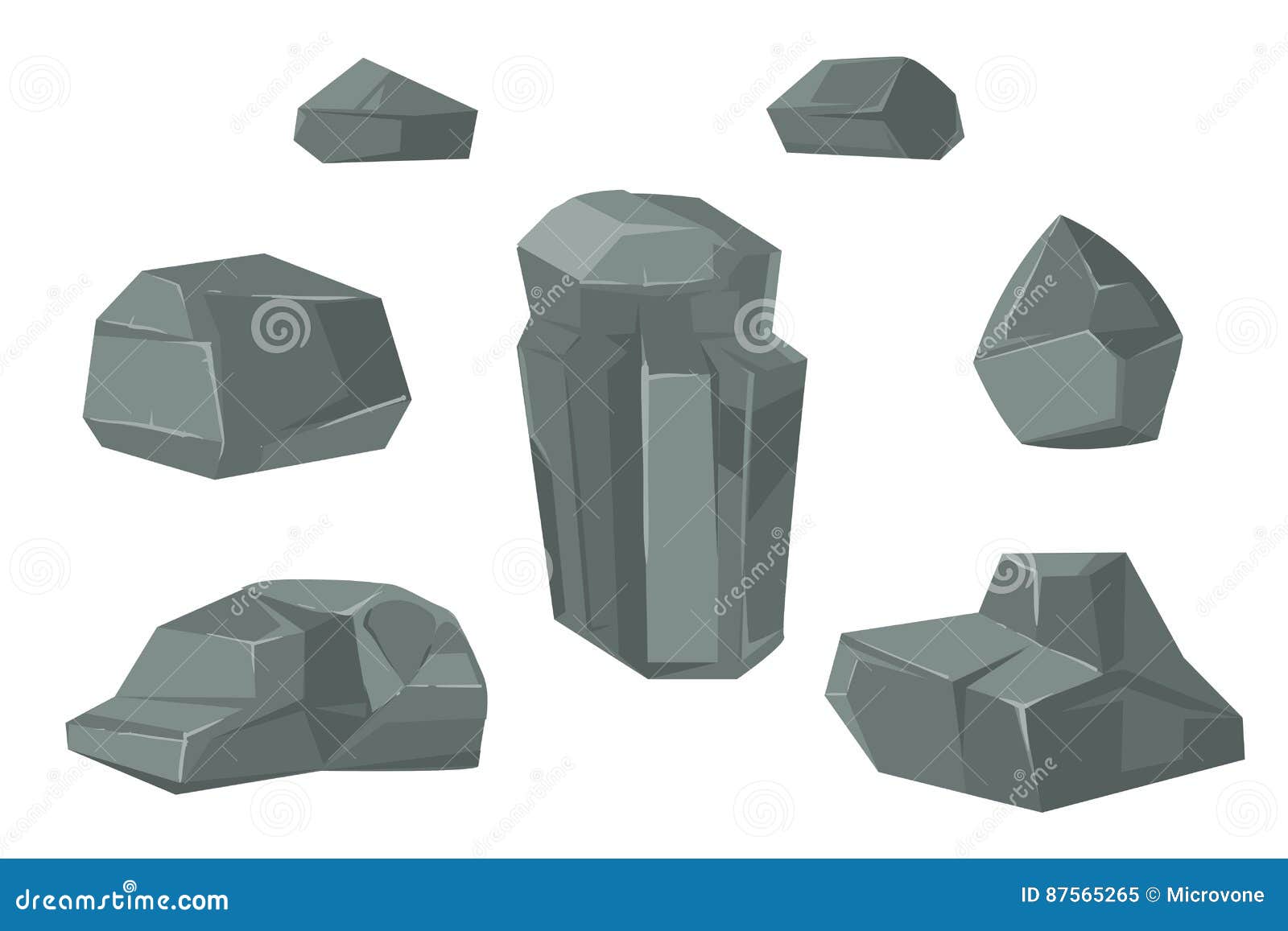 Ice Rocks On Cartoon Planet Scenery Vector Illustration | CartoonDealer ...