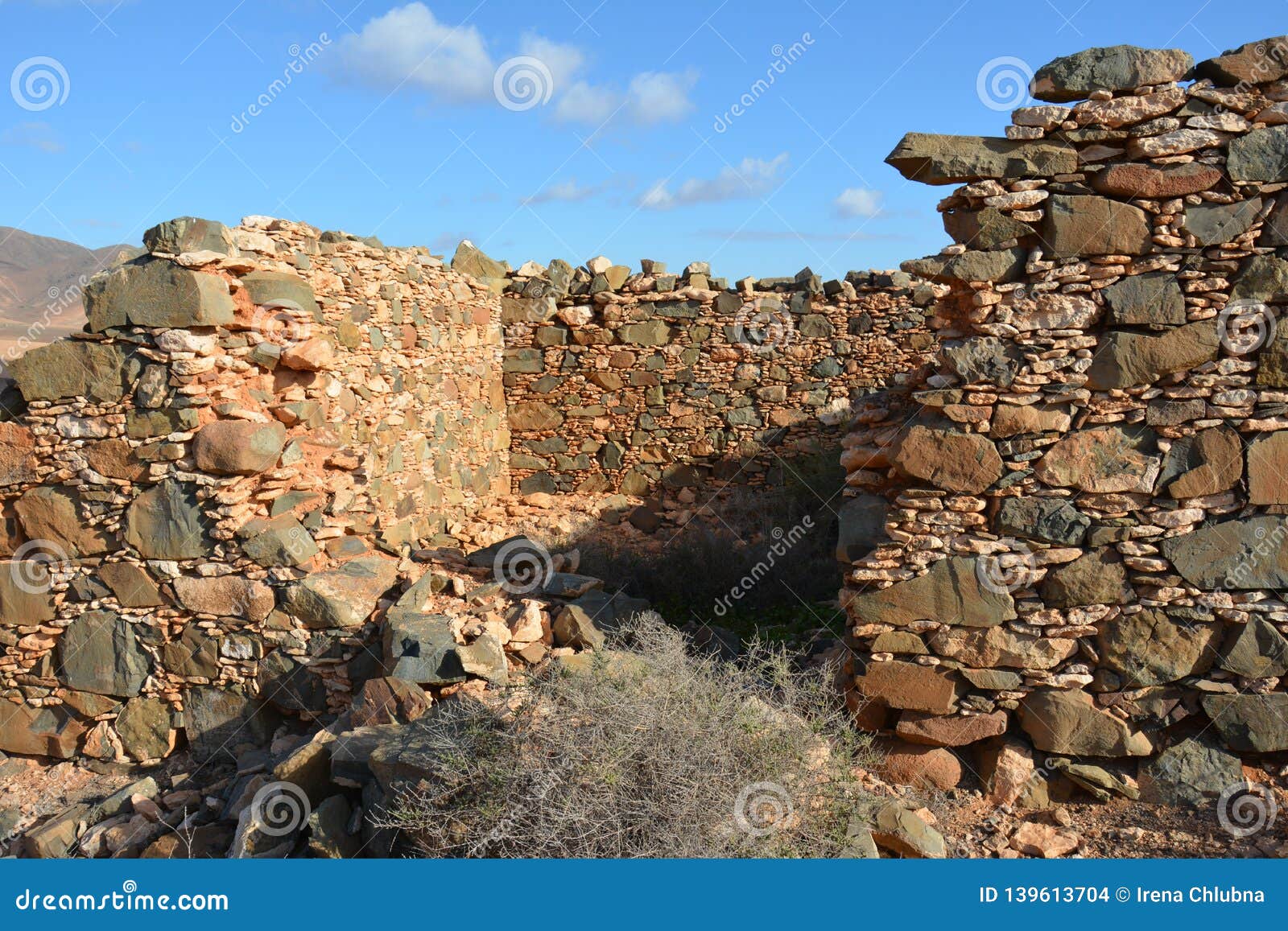 Stones of the Ruins. Stone Wall, Spain Stock Photo - Image of outdoor ...