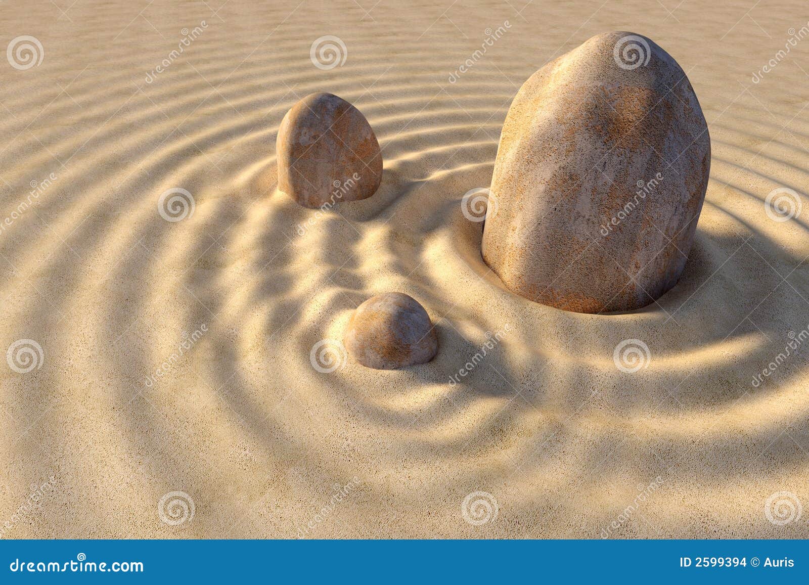 Stones and sand stock illustration. Illustration of relaxation - 2599394