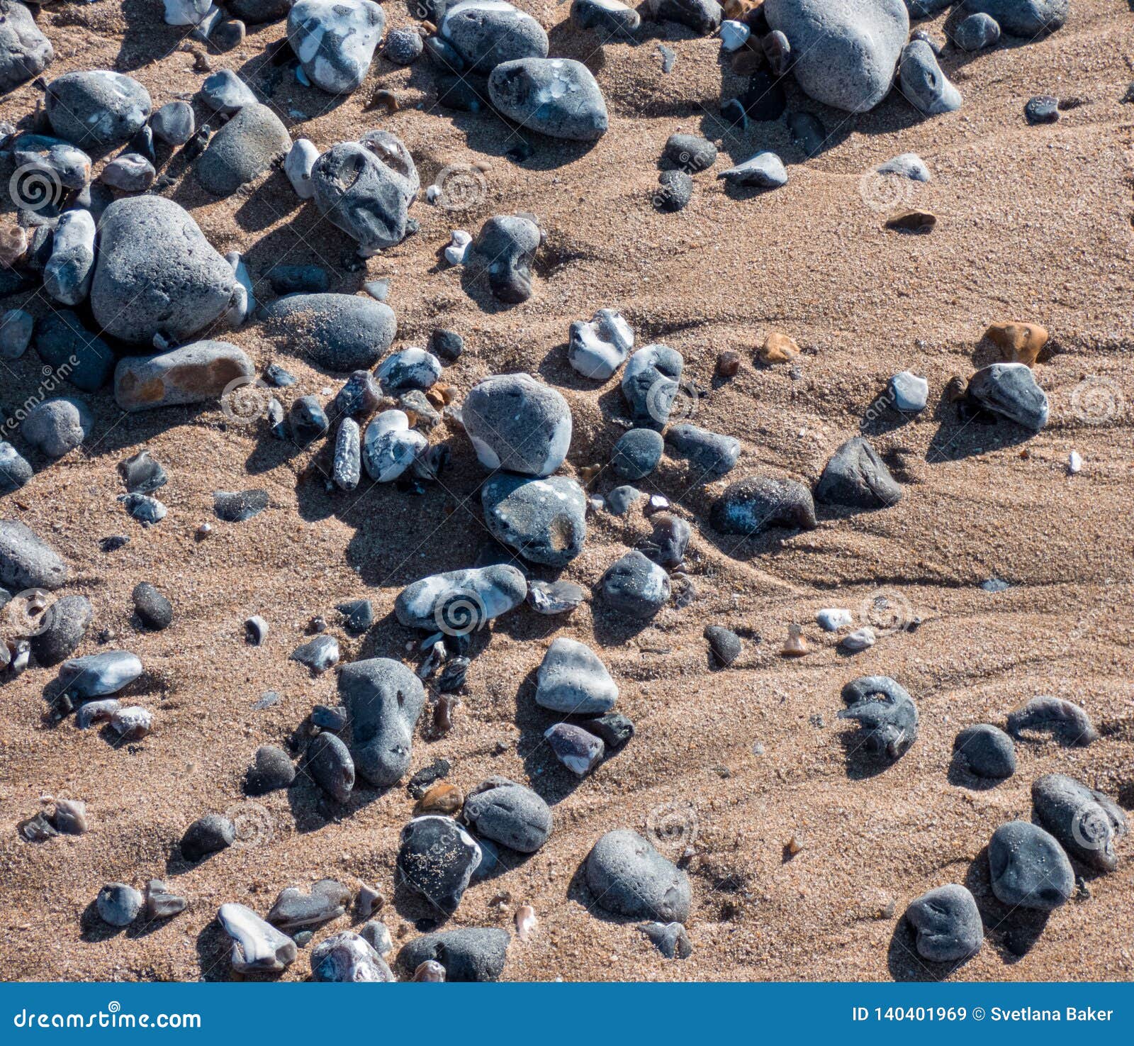 Stones and Sand on the Beach Stock Image - Image of small, nature ...