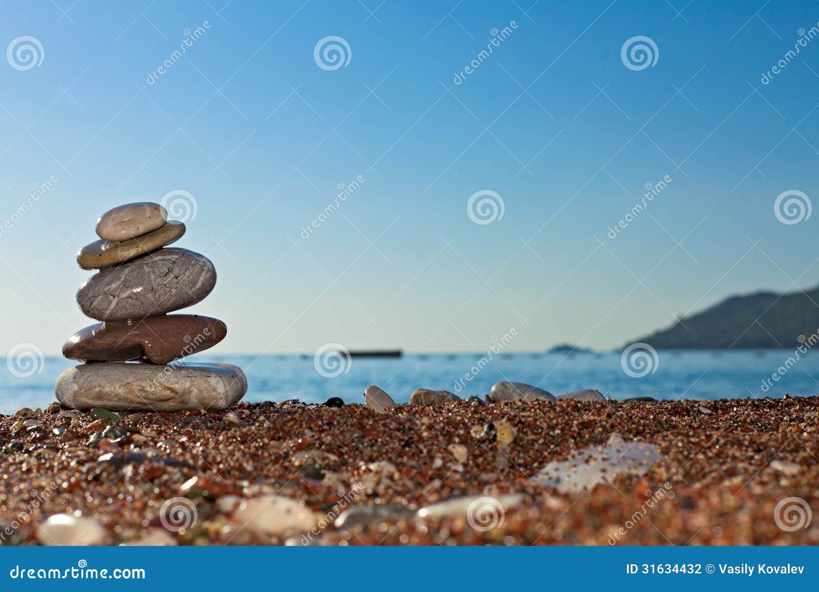 Stones on the sea-shore stock photo. Image of calm, closeup - 31634432