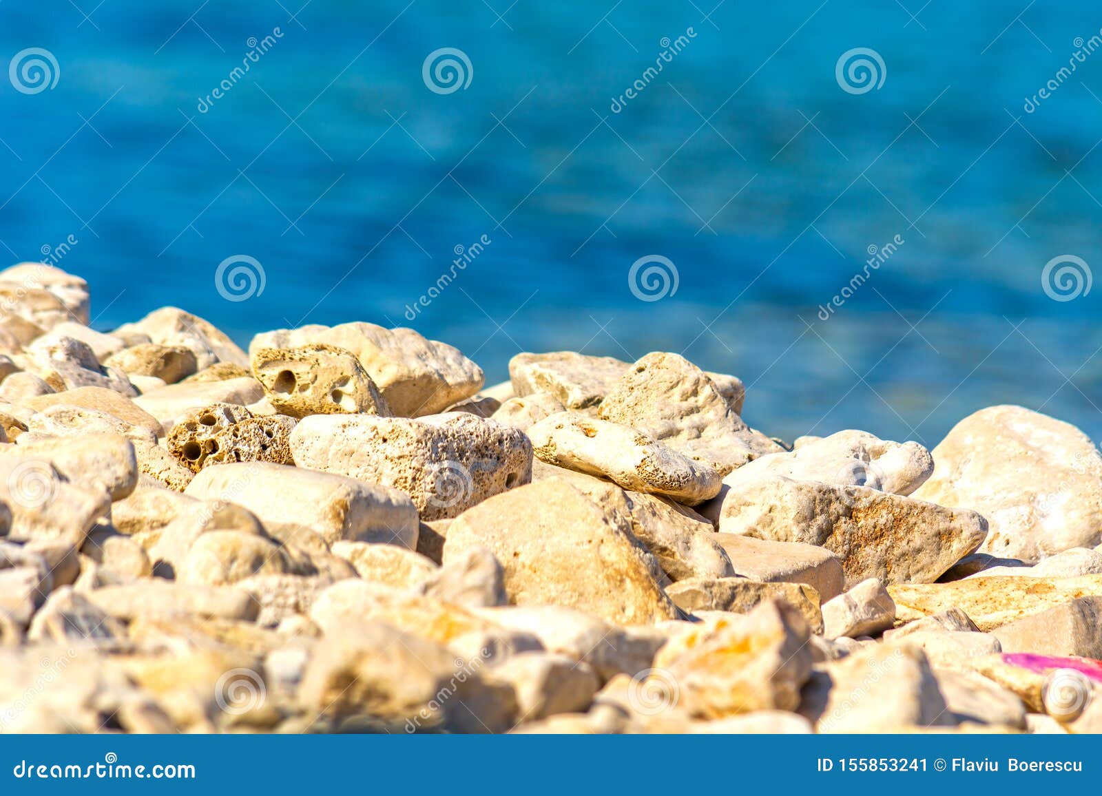 Stones on sea shore stock image. Image of stone, background - 155853241