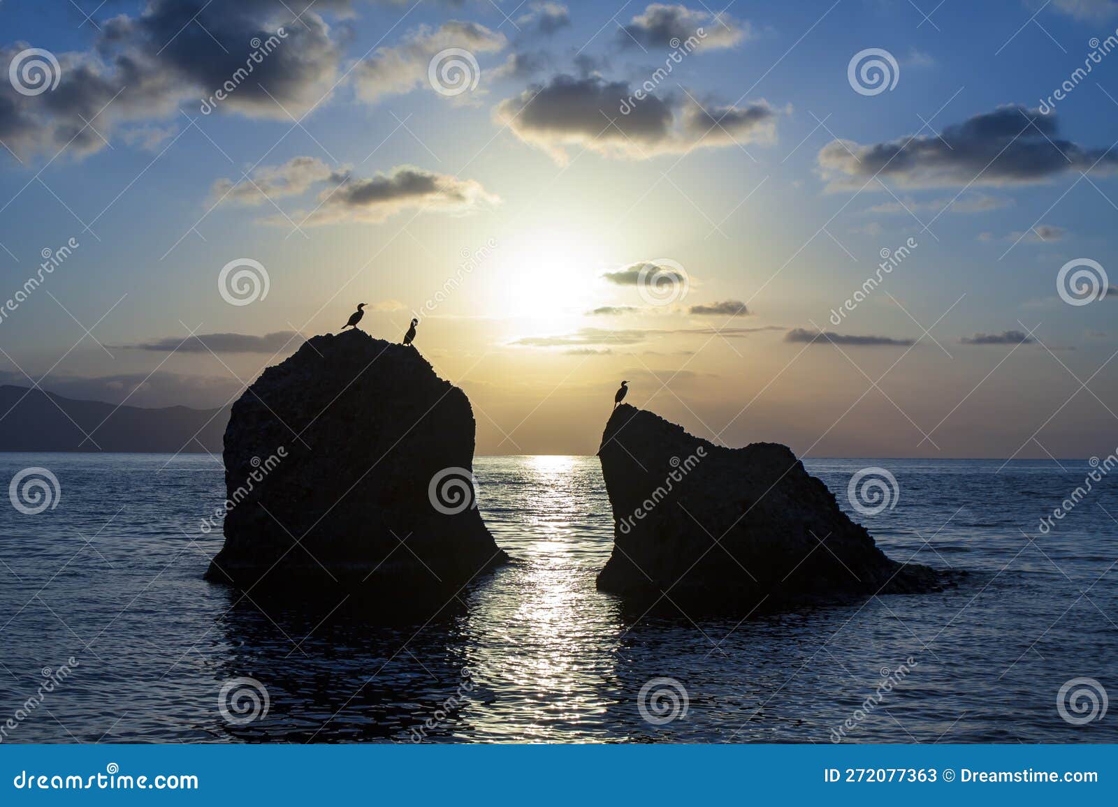 Stones in Sea Under Moon Light Stock Image - Image of dusk, morning ...
