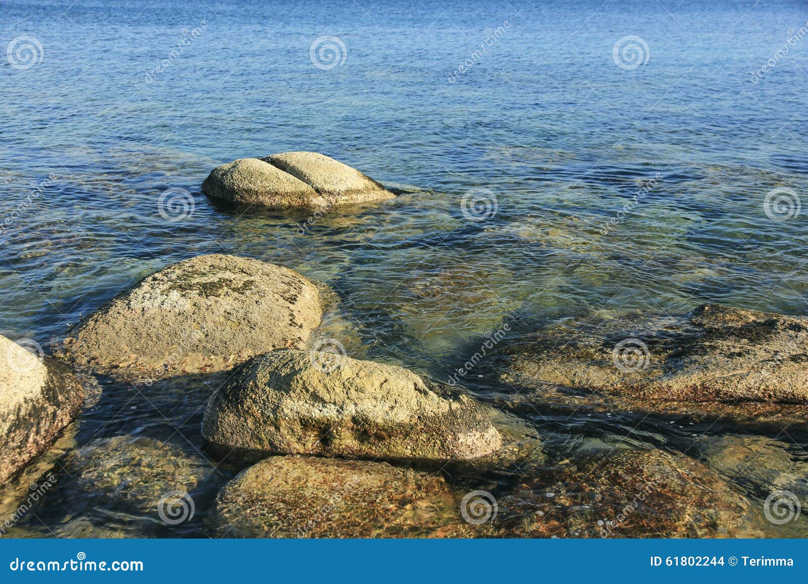 Stones in a sea water stock photo. Image of surface, natural - 61802244