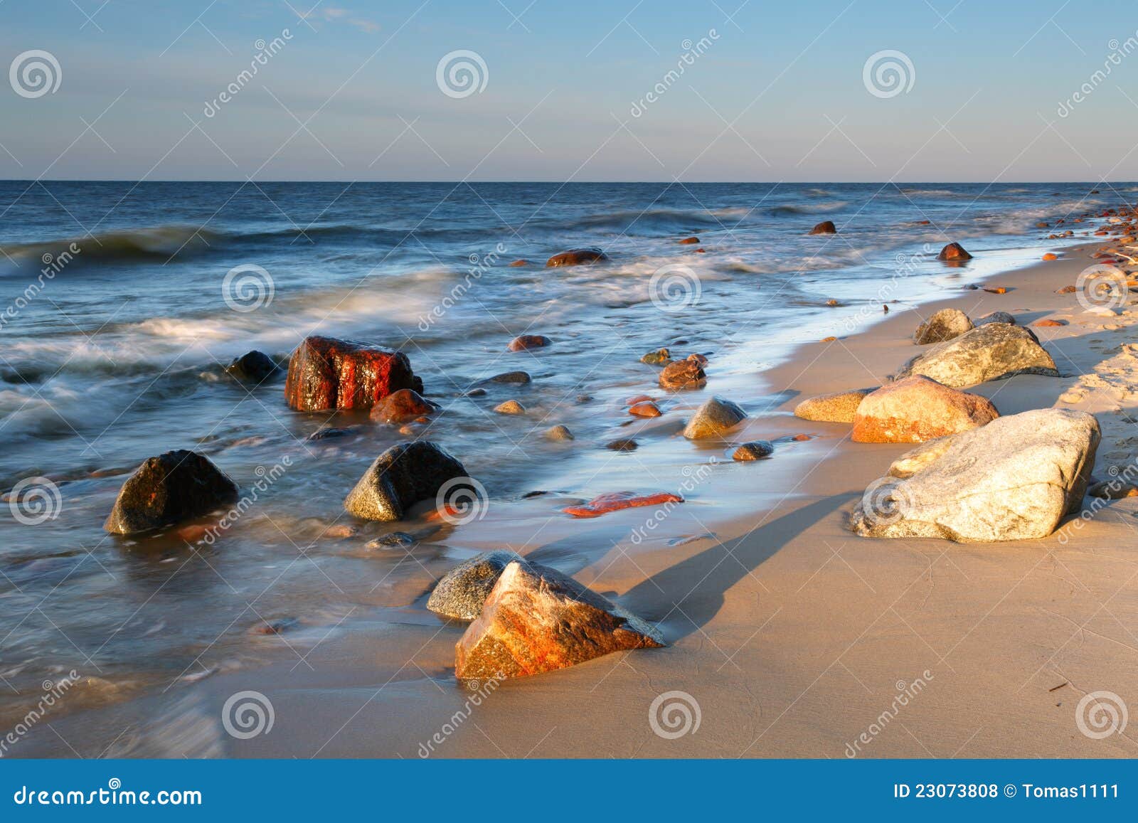 Stones on Shore of the Baltic Sea. Stock Photo - Image of idyllic ...