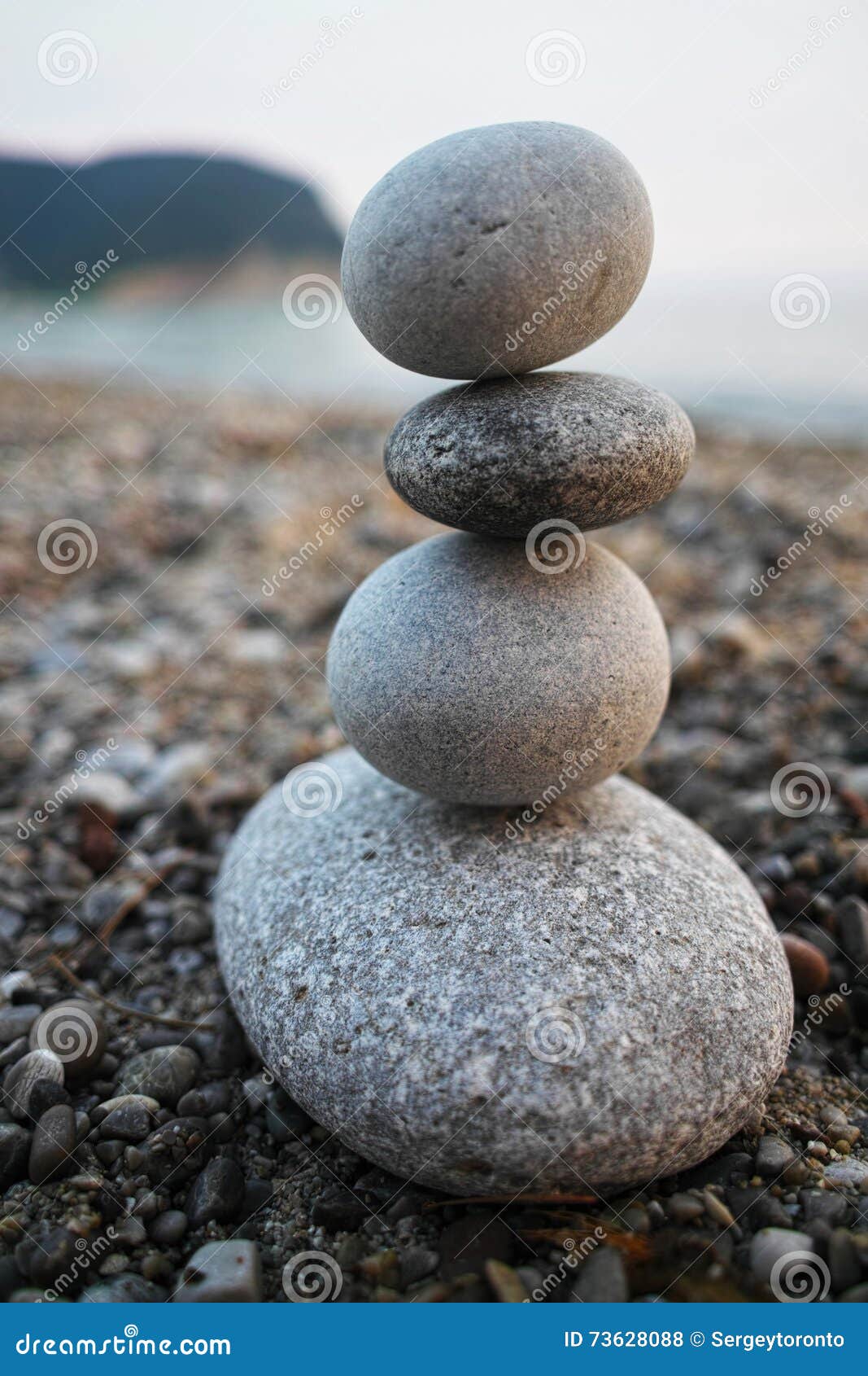 Stones stack near the sea stock photo. Image of health - 73628088